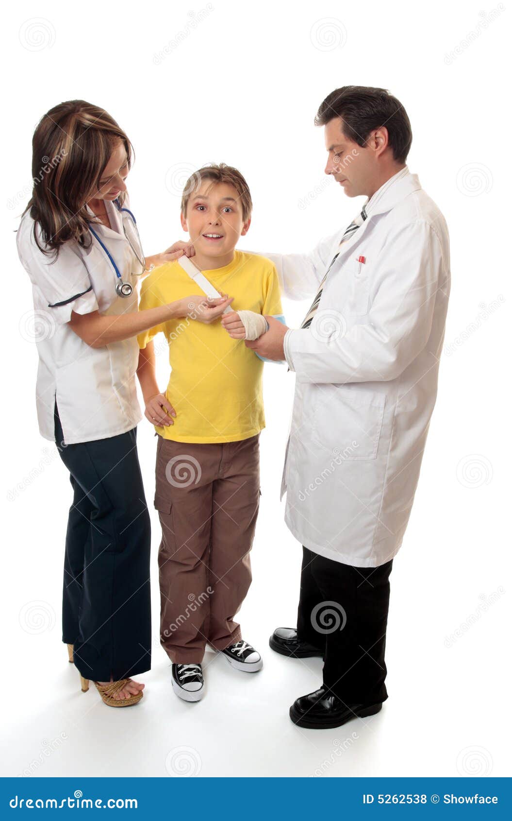 Doctor and Nurse Assist Patient Stock Photo - Image of child, care: 5262538