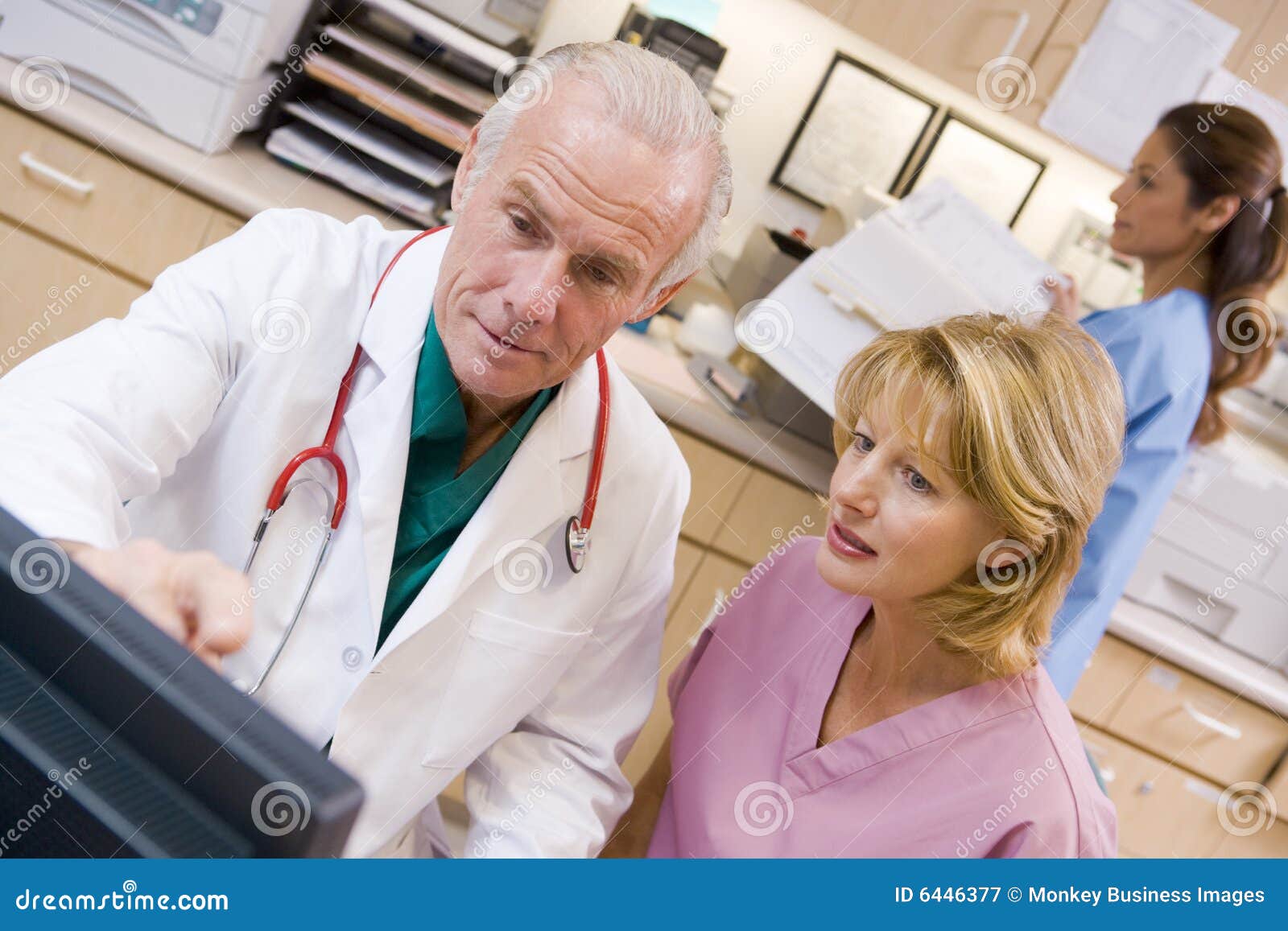 A Doctor and Nurse Discussing Something Stock Image - Image of high ...