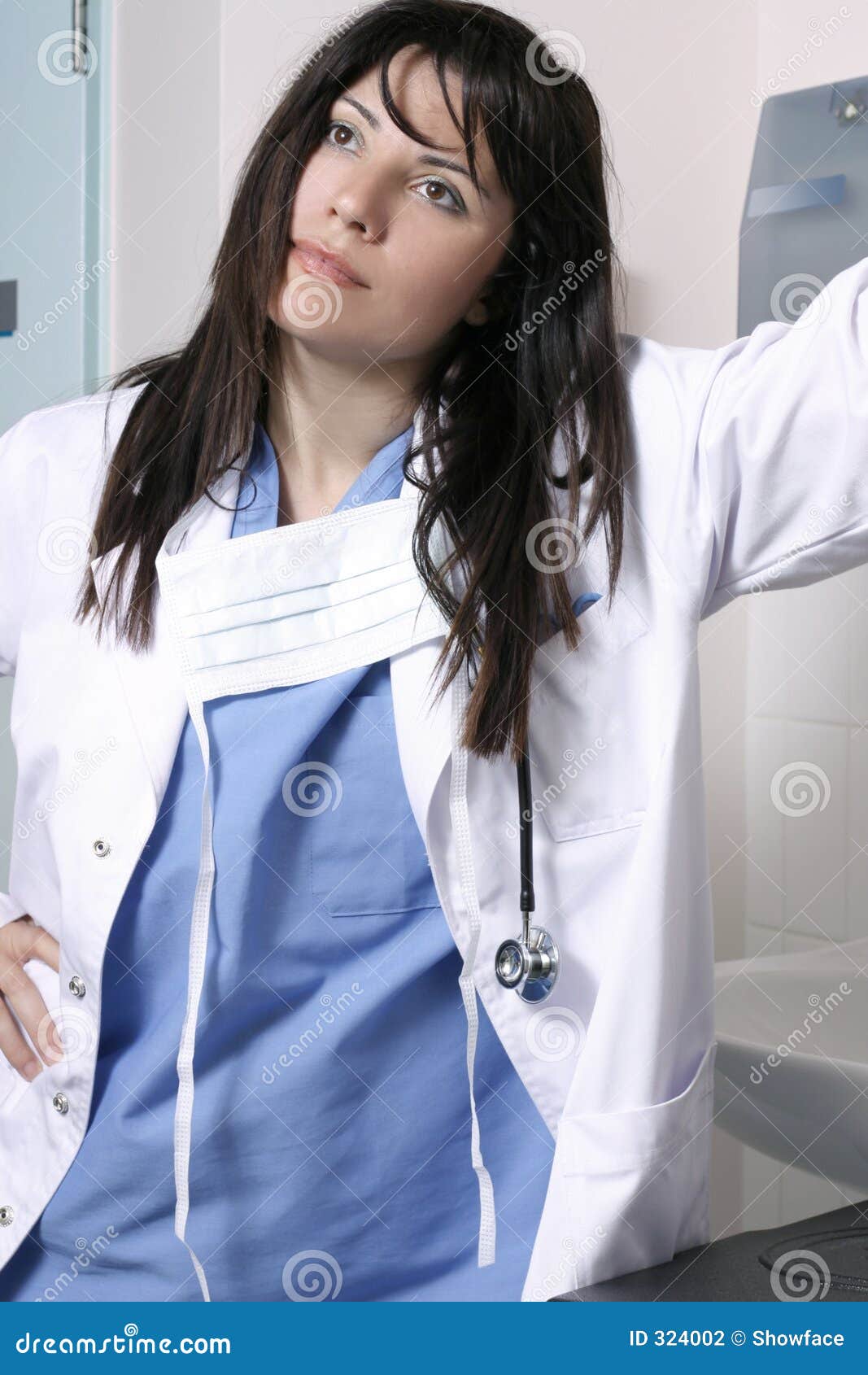 Doctor or nurse in scrubs stock photo. Image of practitioner - 324002