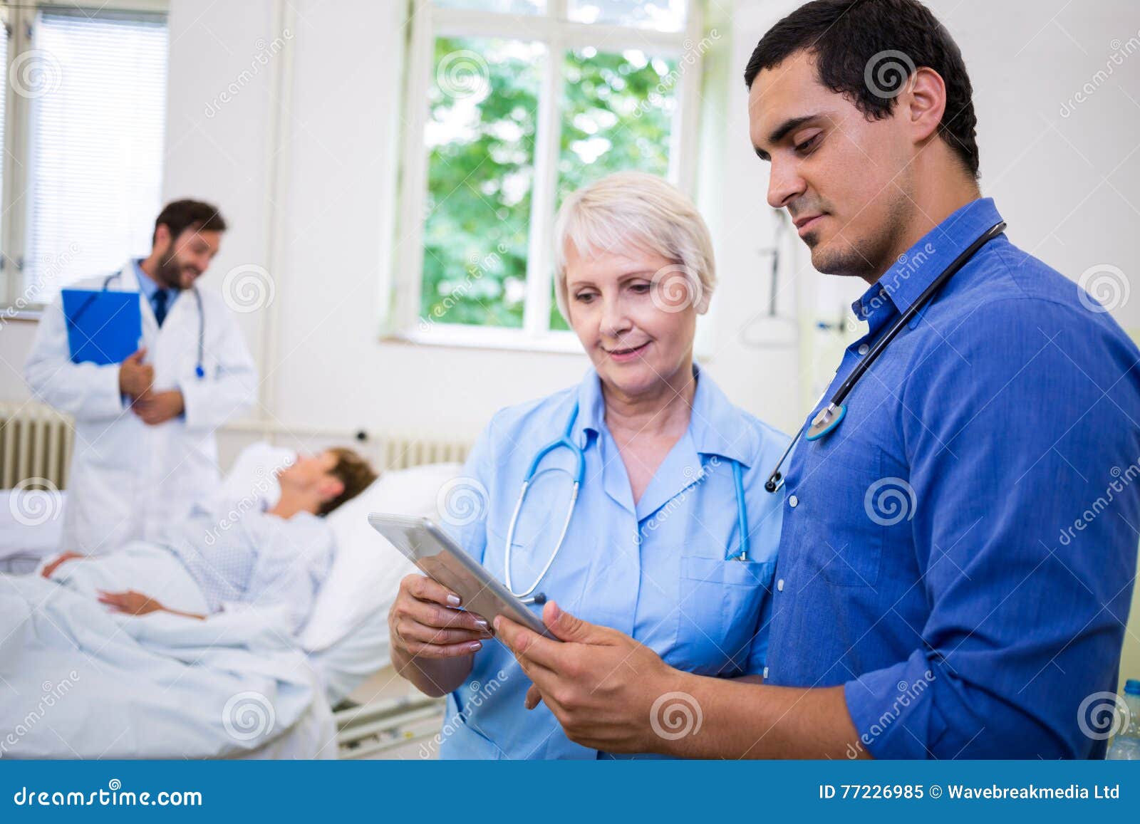 Doctor and Nurse Using Digital Tablet Stock Image - Image of ...