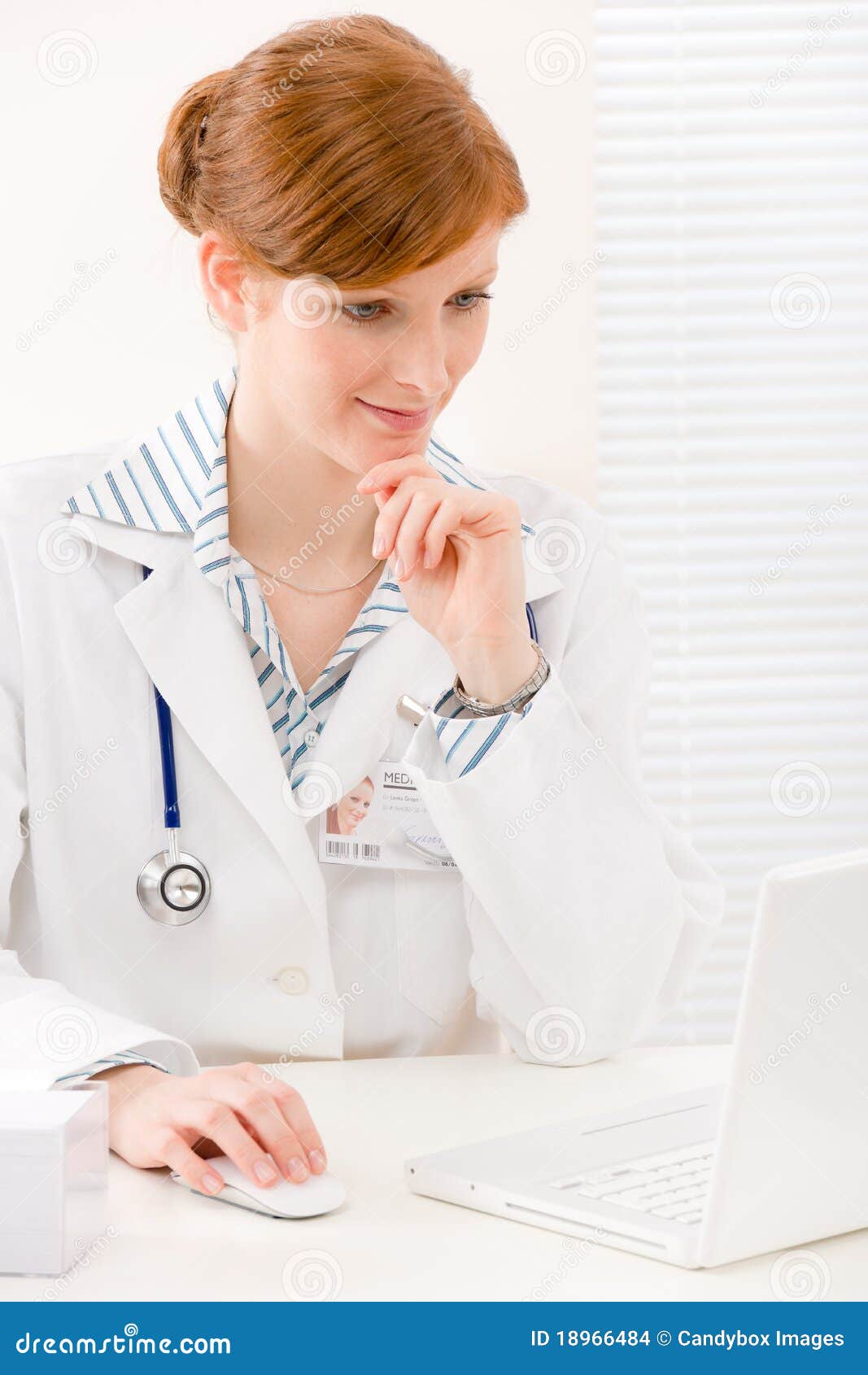 Doctor Office - Female Physician Work Computer Stock Photo - Image of ...
