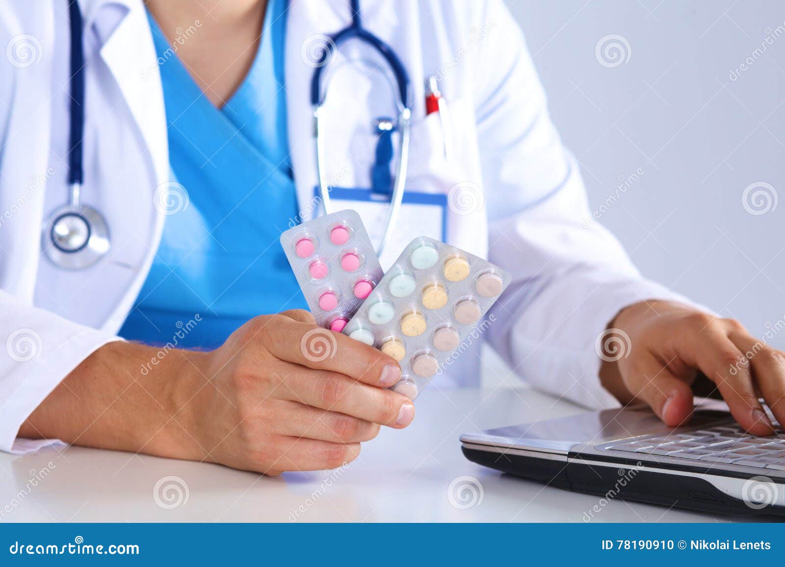 Doctor in the Office Makes an Entry Stock Photo - Image of professional ...