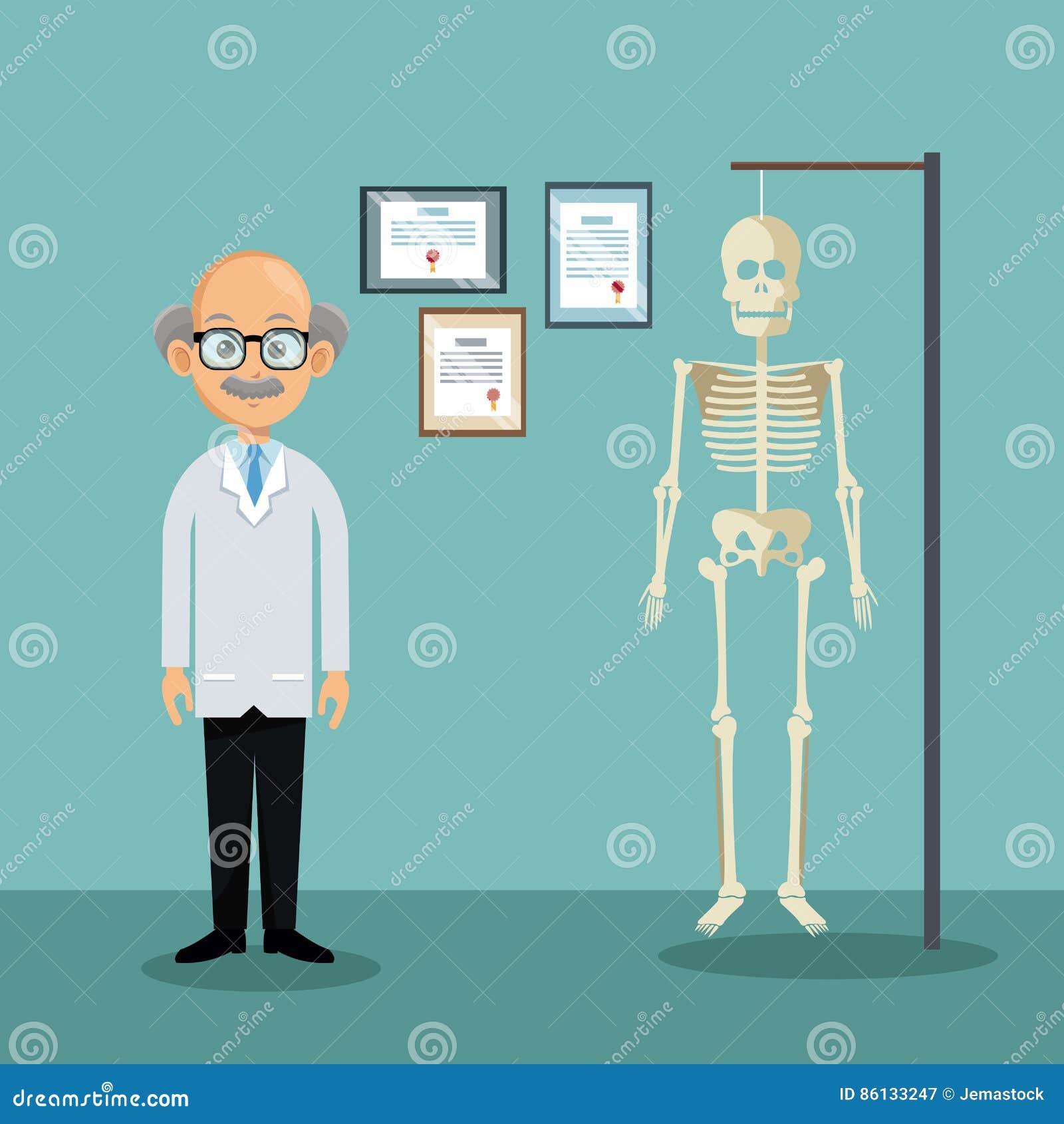 Doctor Office Professional Practitioner Stock Vector - Illustration of ...