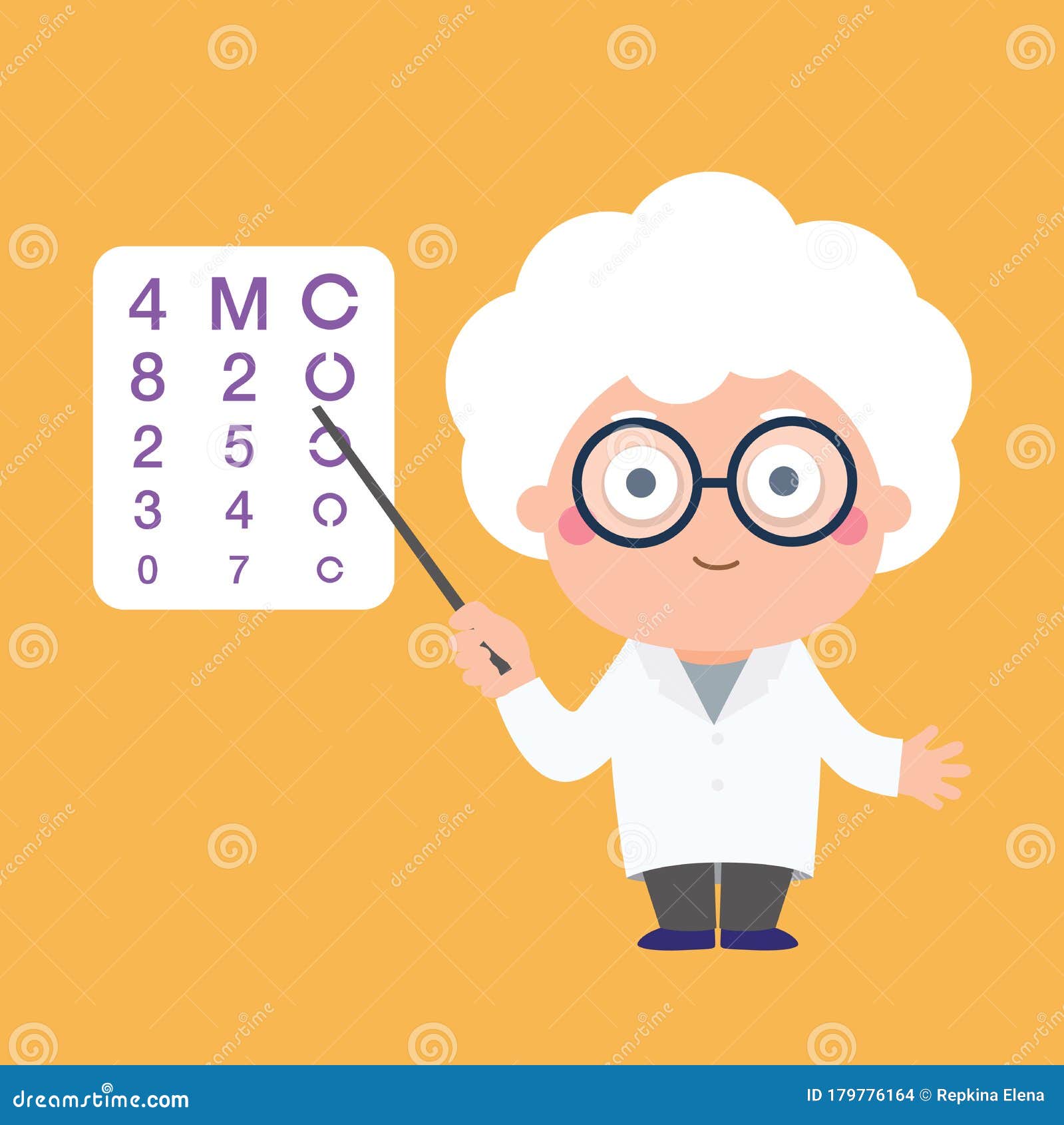 Doctor Ophthalmologist Cartoon Character Stock Vector - Illustration of ...