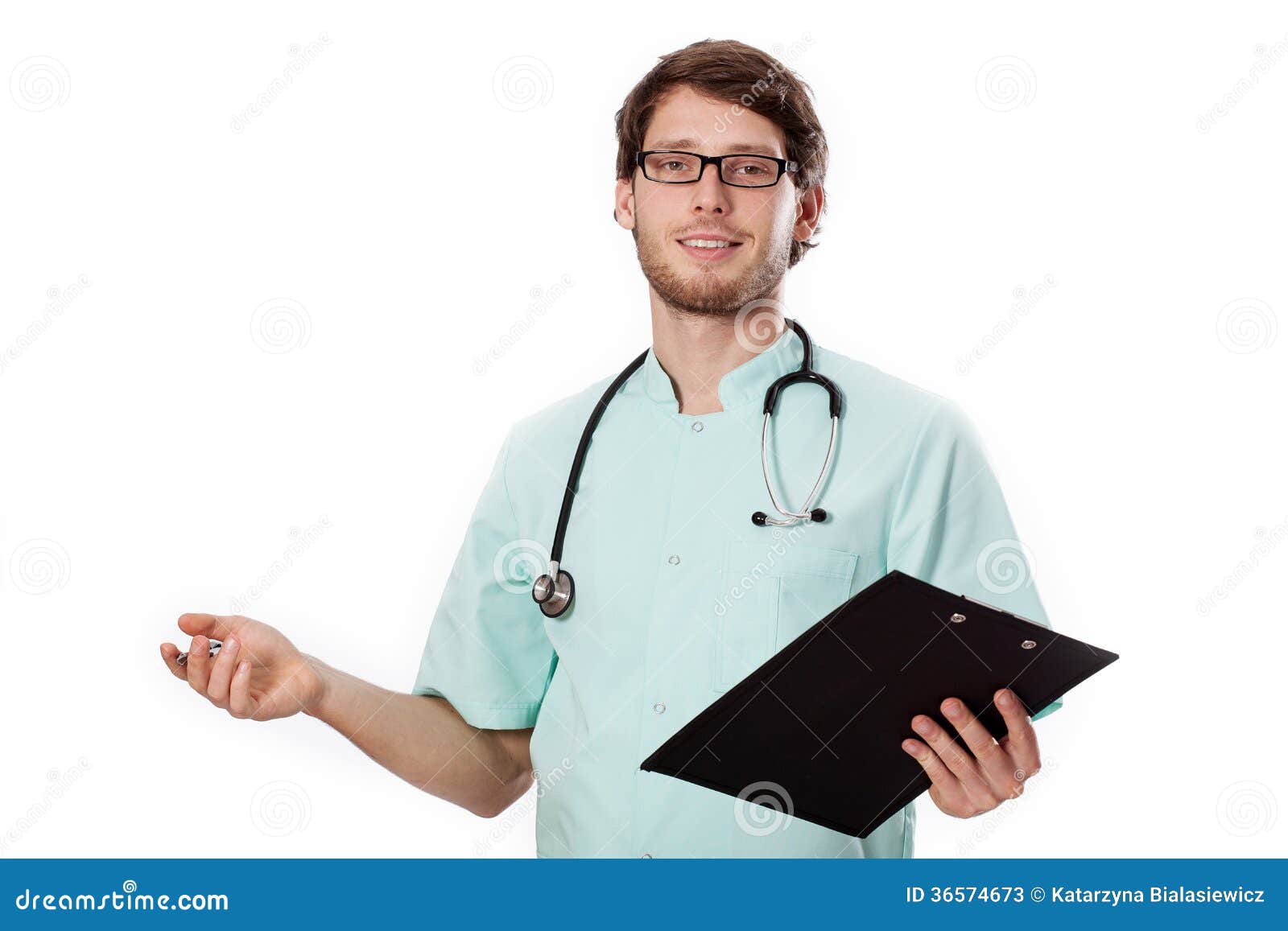 Doctor with Paper and a Pen Stock Image - Image of report, form: 36574673