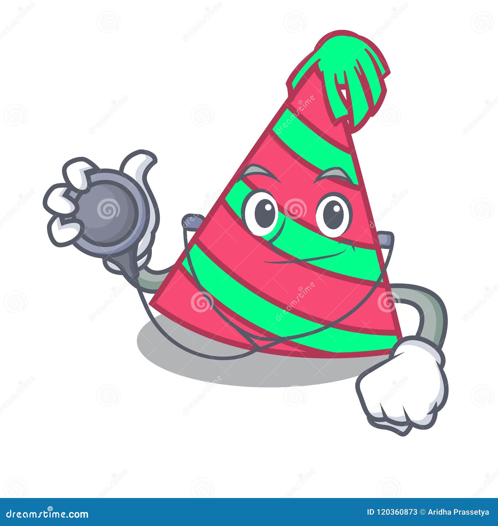 Doctor Party Hat Character Cartoon Stock Vector - Illustration of ...