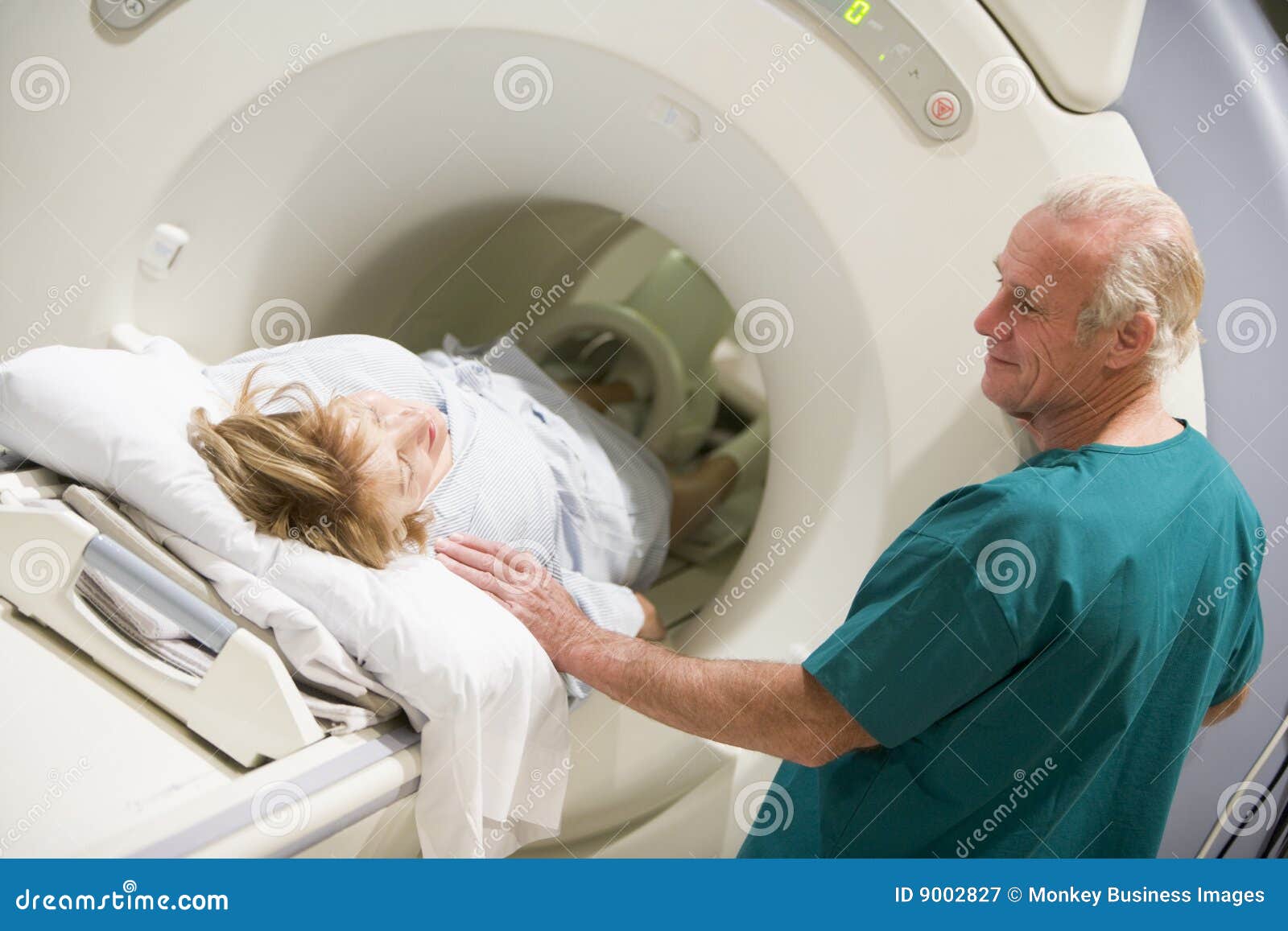 Doctor with Patient As they Have CAT Scan Stock Image - Image of ...
