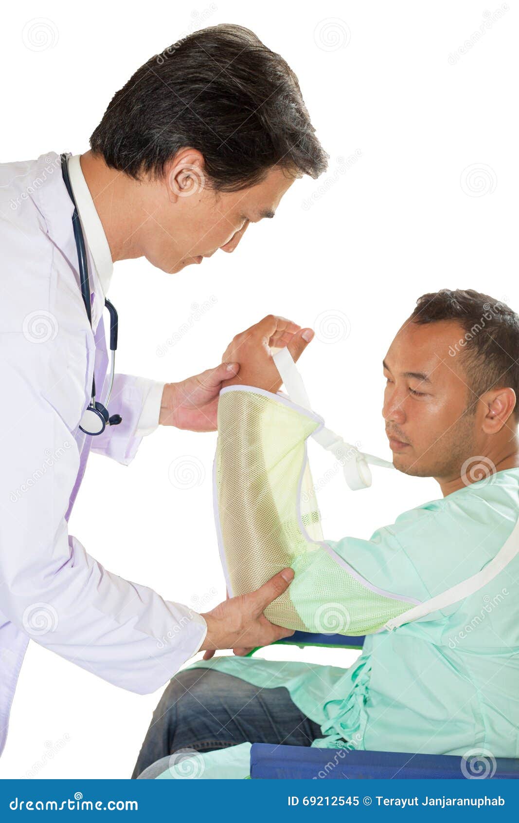 Doctor and patient. stock image. Image of broken, doctor - 69212545