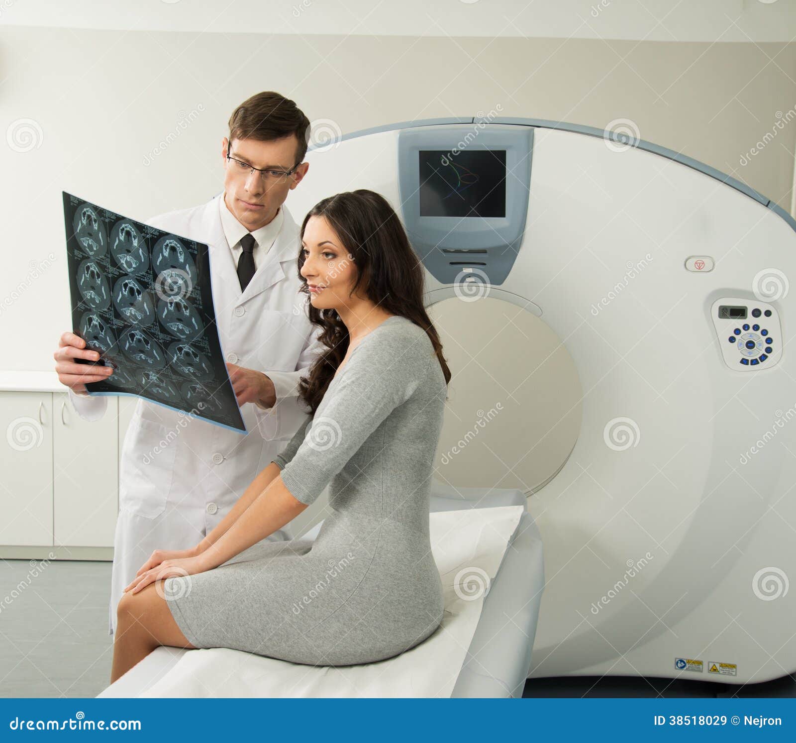 Doctor Patient at the Computed Tomography Stock Image - Image of ...