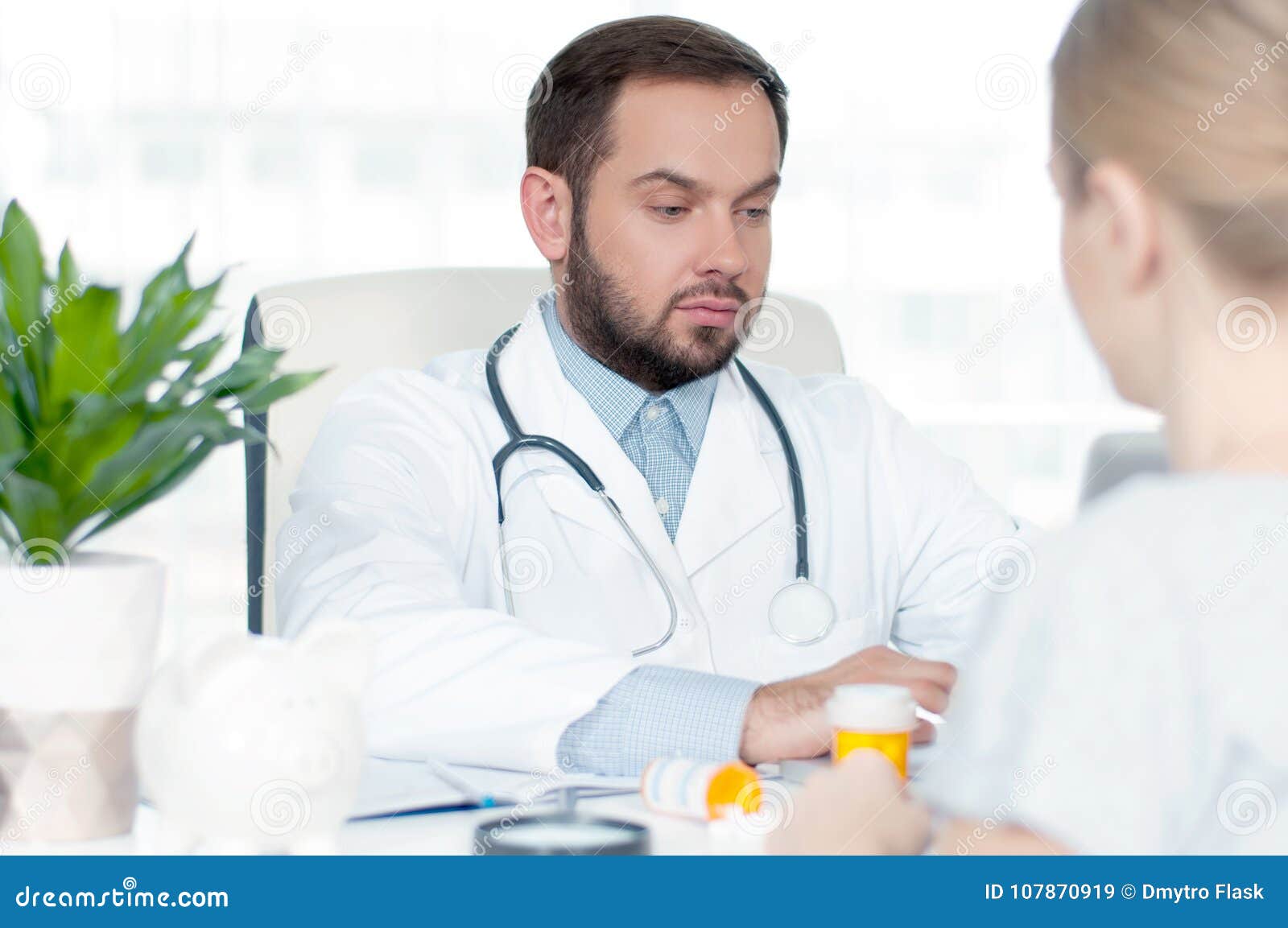 Doctor and Patient Discussing Something Stock Image - Image of doctor ...
