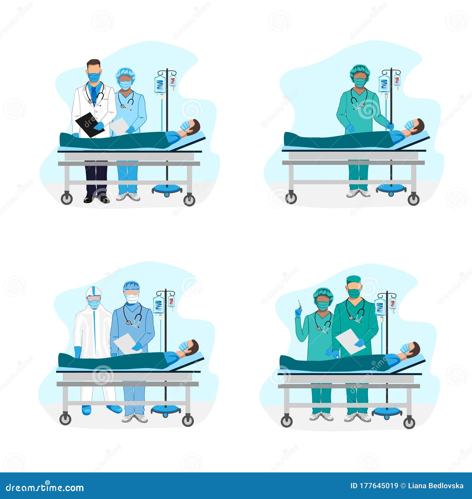 Patient Illustrations Hospitalization Cartoon Vector | CartoonDealer ...