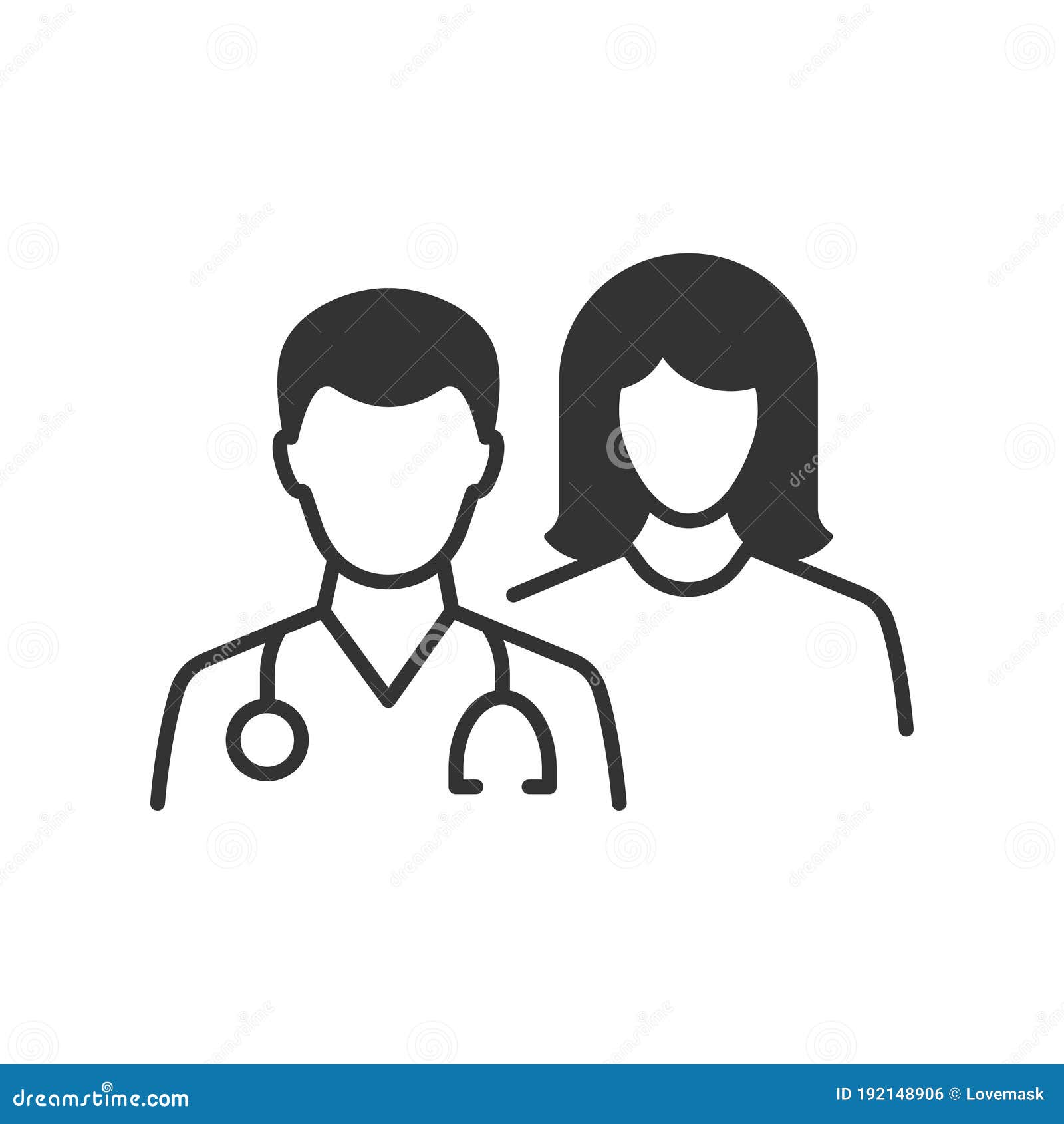 Doctor and Patient Icon. Vector Illustration. Stock Vector ...