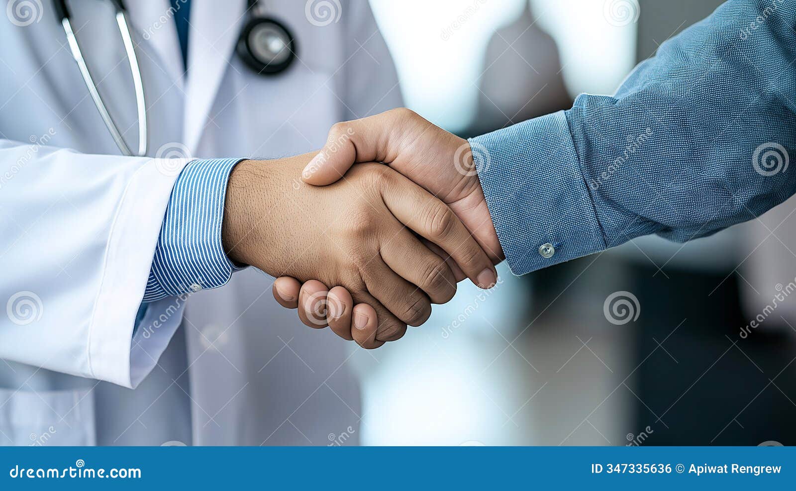 Doctor and Patient are Shaking Hands Symbolizing Trust and Commitment ...