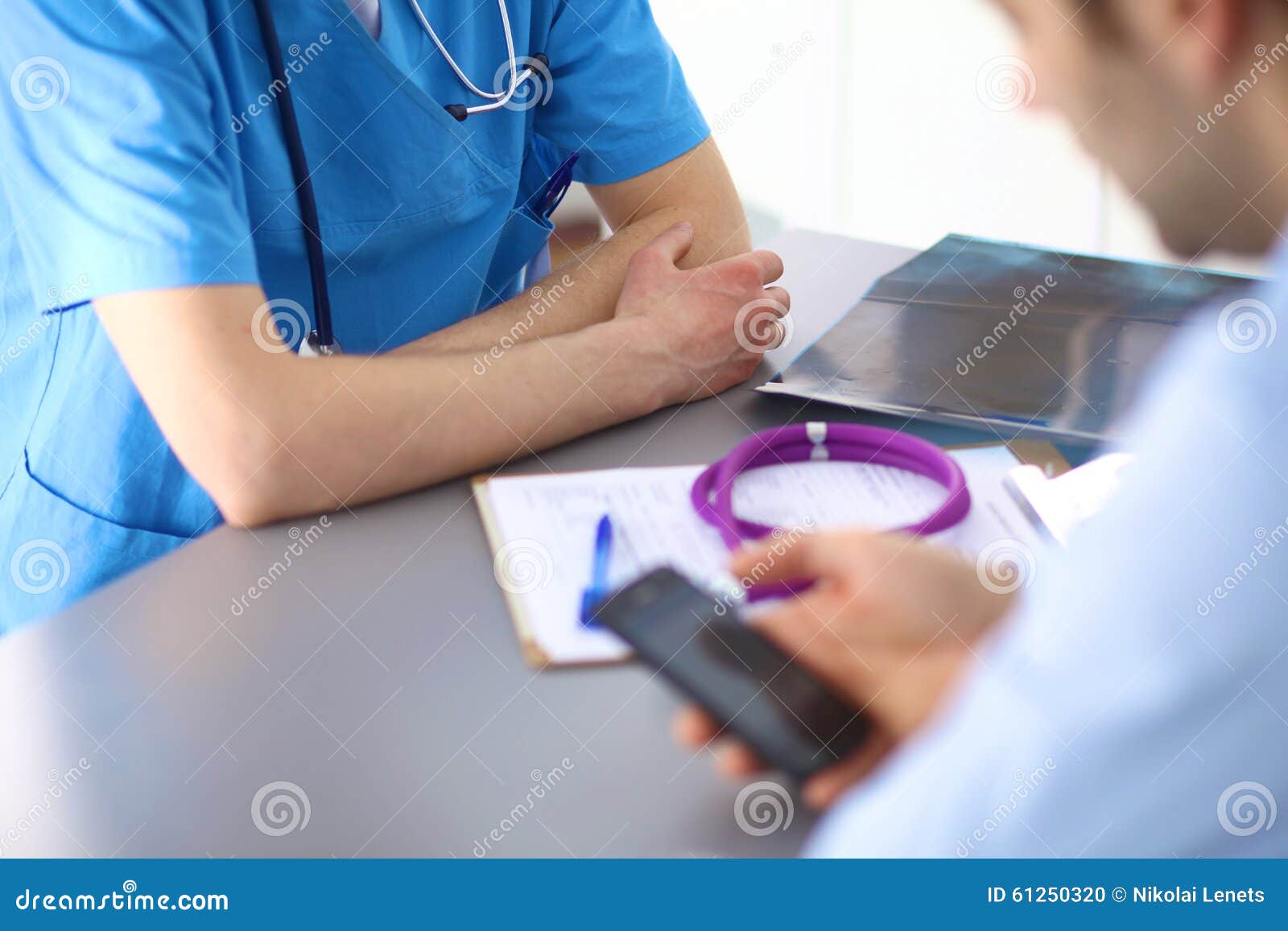 Doctor and Patient at the Table. Solution Stock Photo - Image of ...