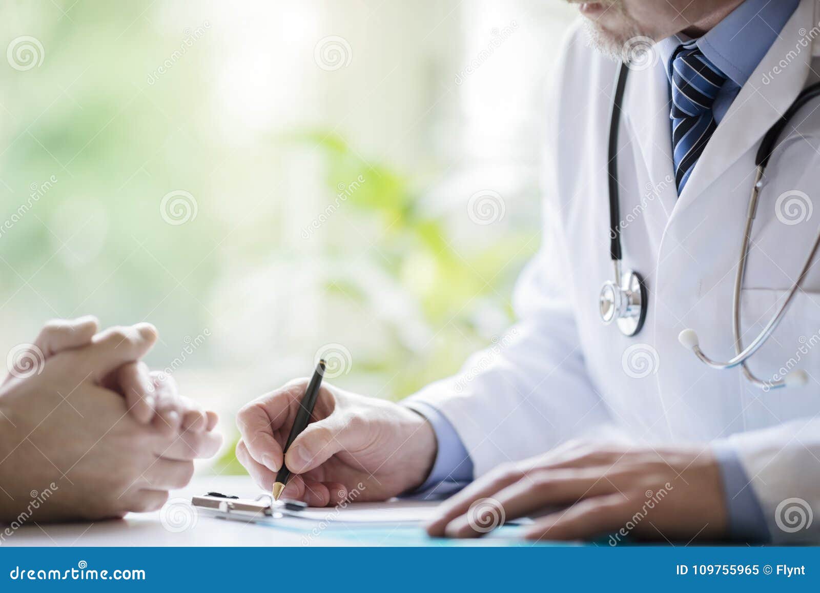 Doctor and Patient Taking Notes in Surgery Stock Image - Image of ...