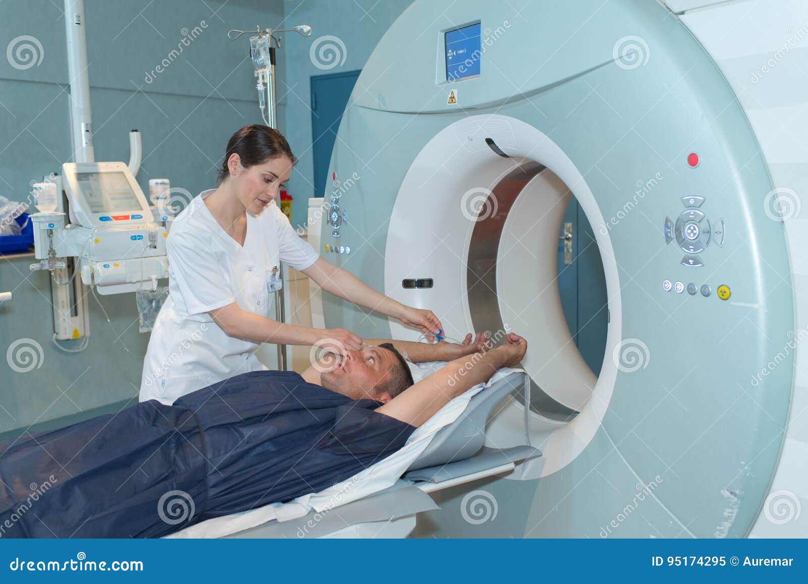 Doctor and Patient Talking before Mrt in Hospital Stock Image - Image ...