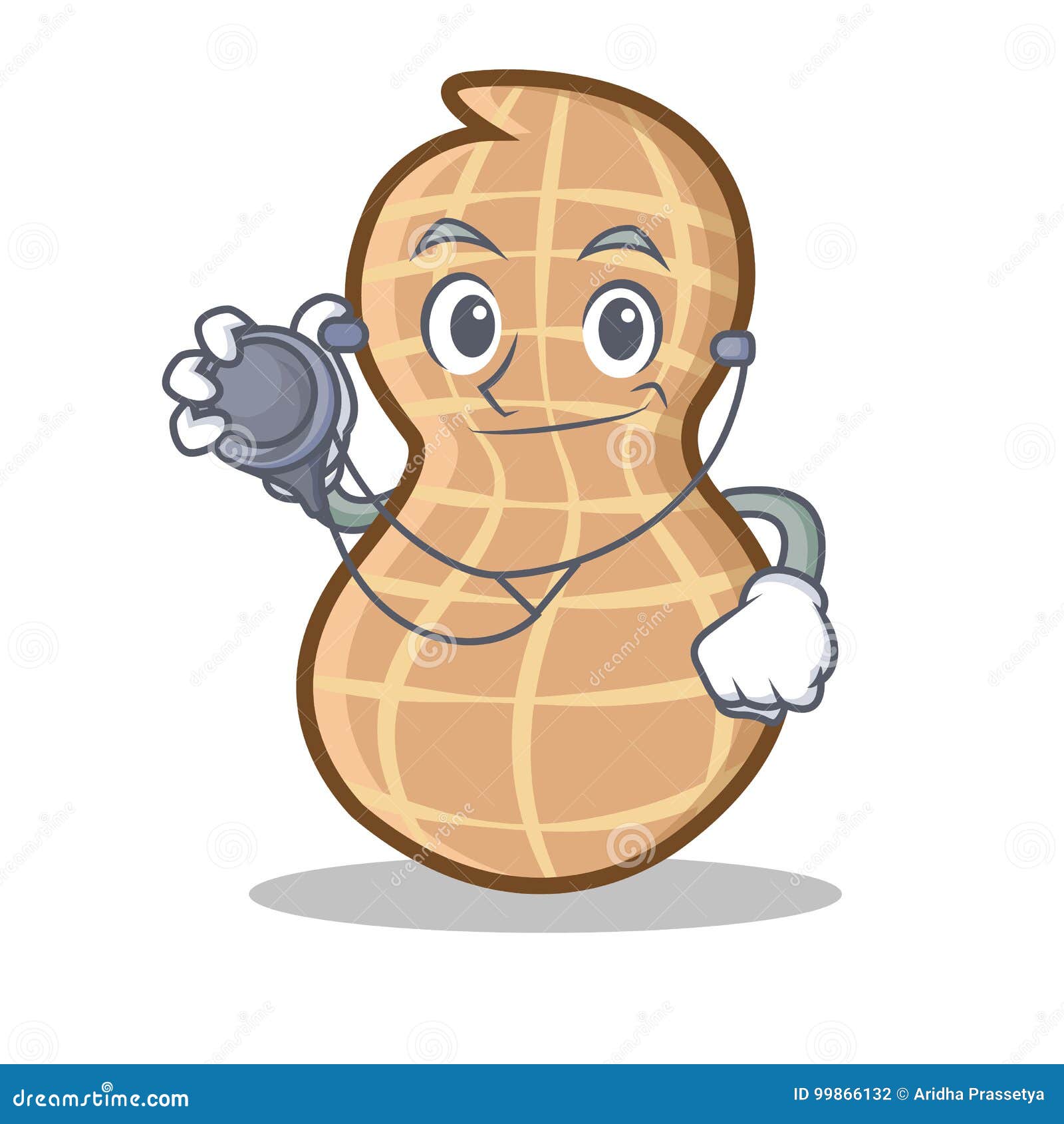 Doctor Peanut Character Cartoon Style Stock Vector - Illustration of ...