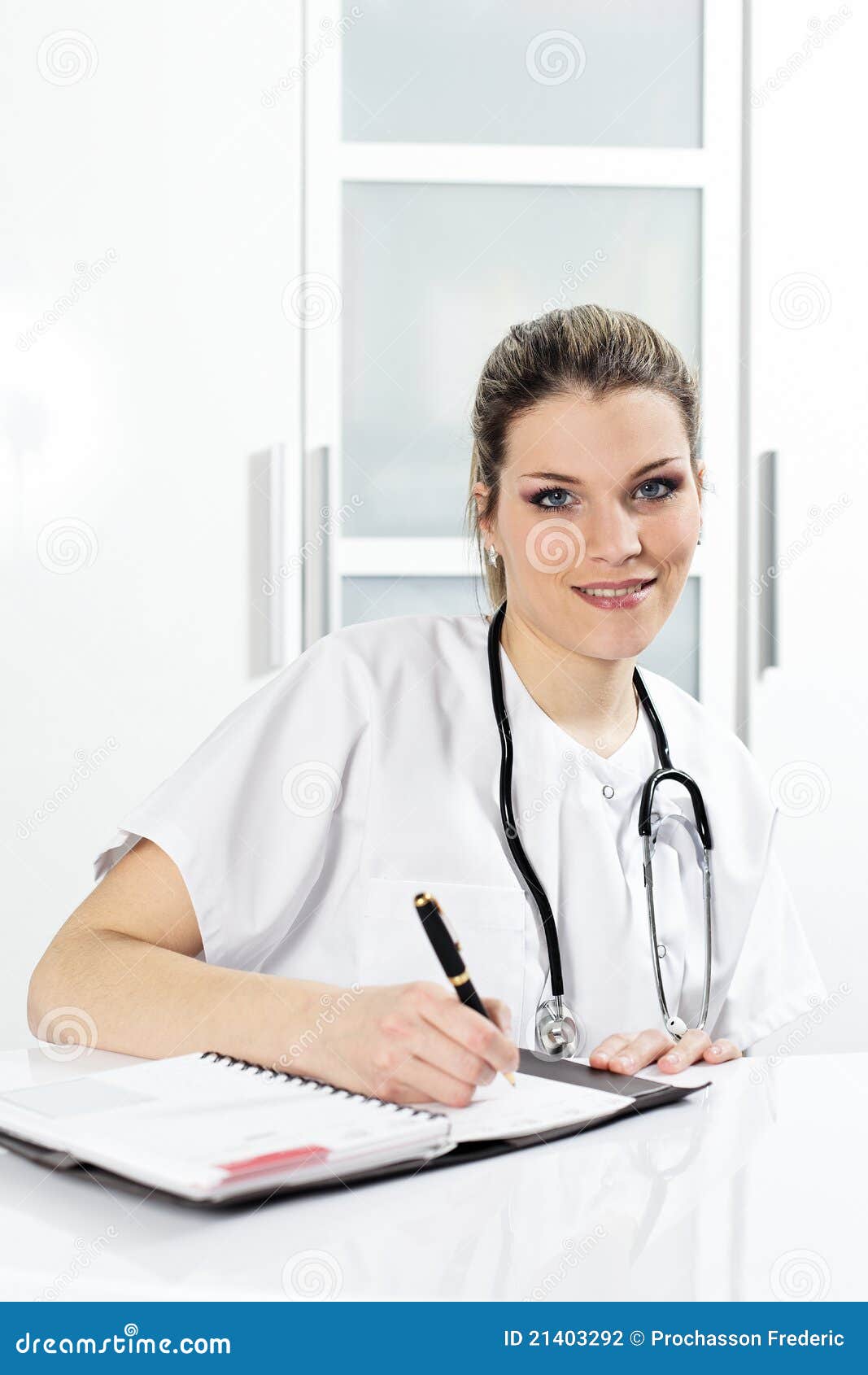 Doctor with Pen and Stethoscope Stock Photo - Image of clinical, clinic ...