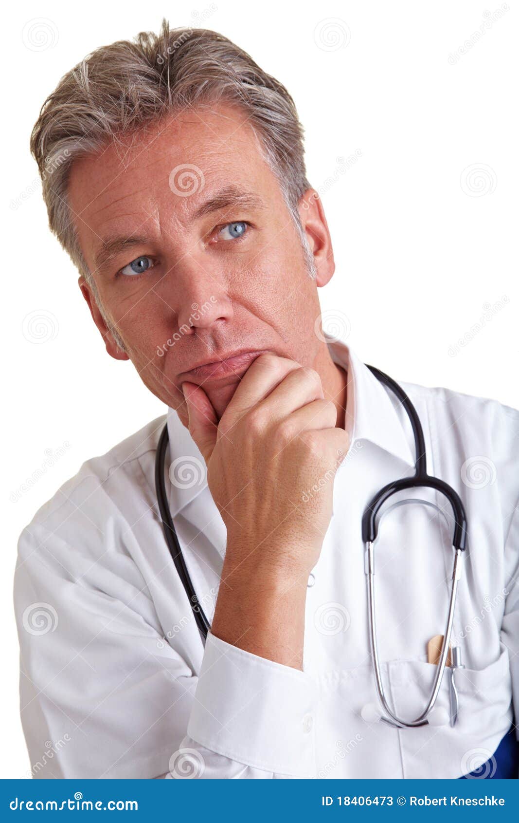 Doctor pensativo imagen de archivo. Imagen de mano, laboratorio - 18406473