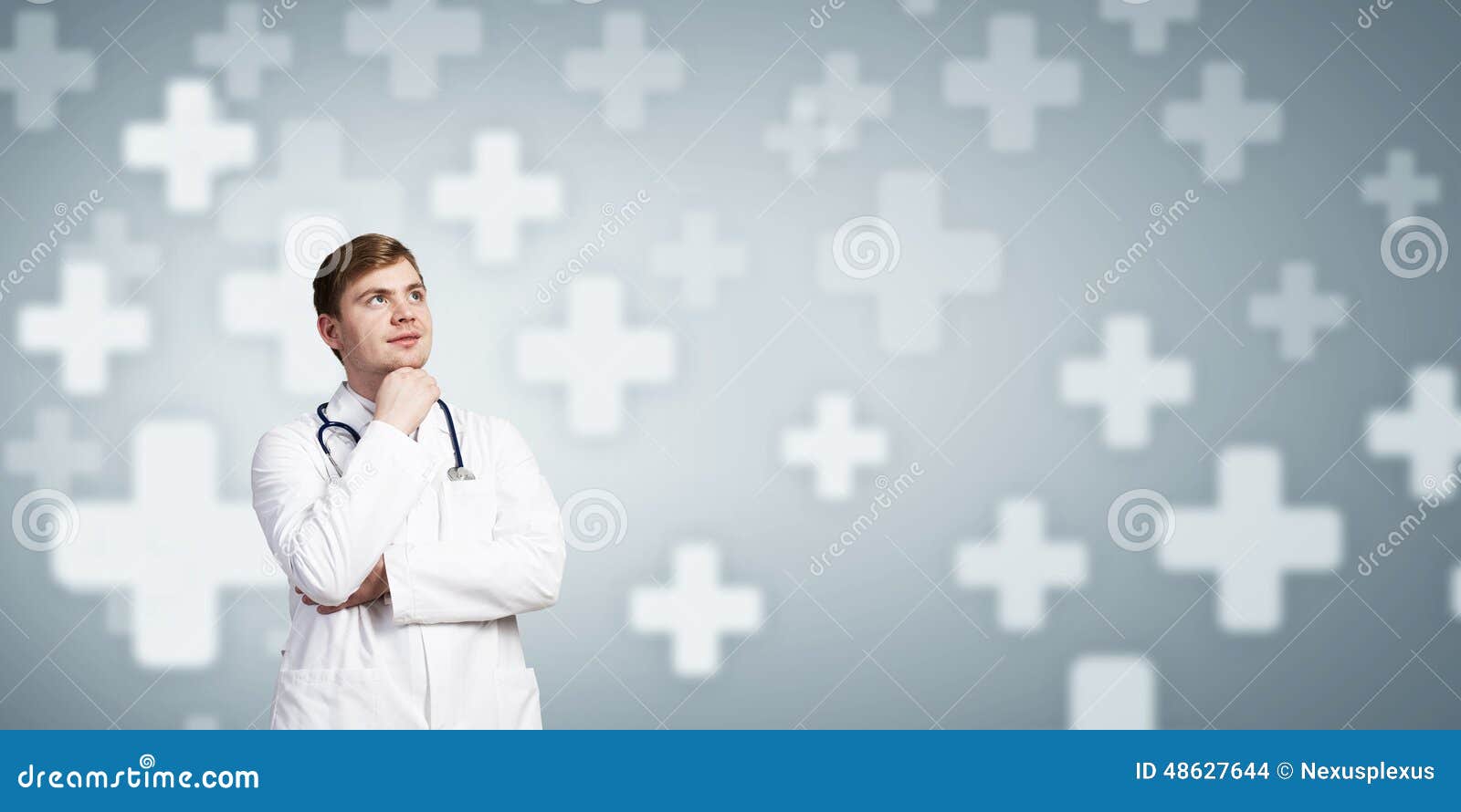 Doctor pensativo foto de archivo. Imagen de retrato, salud - 48627644
