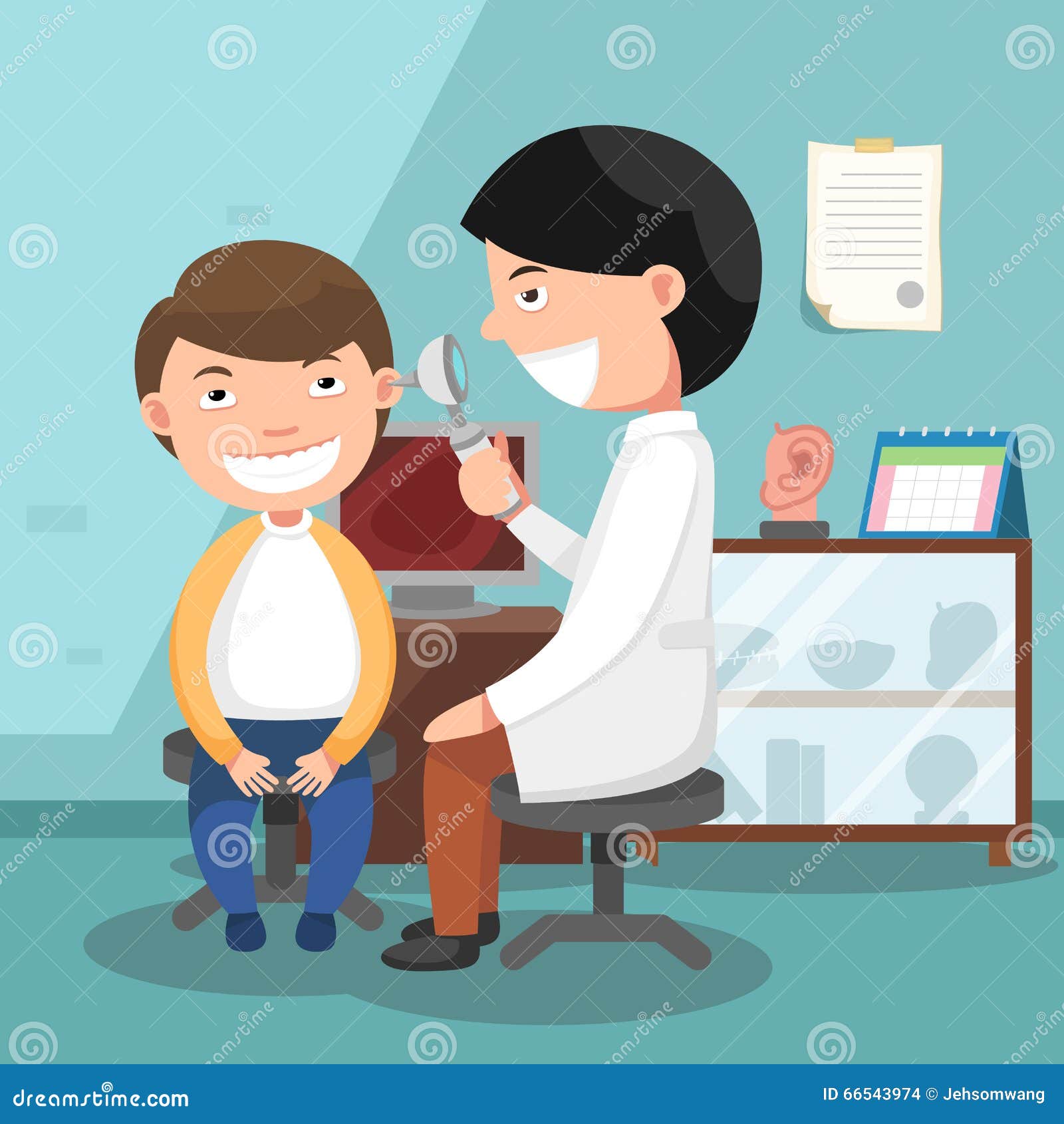 Illustration Of Physical Examination Cartoon Vector | CartoonDealer.com ...