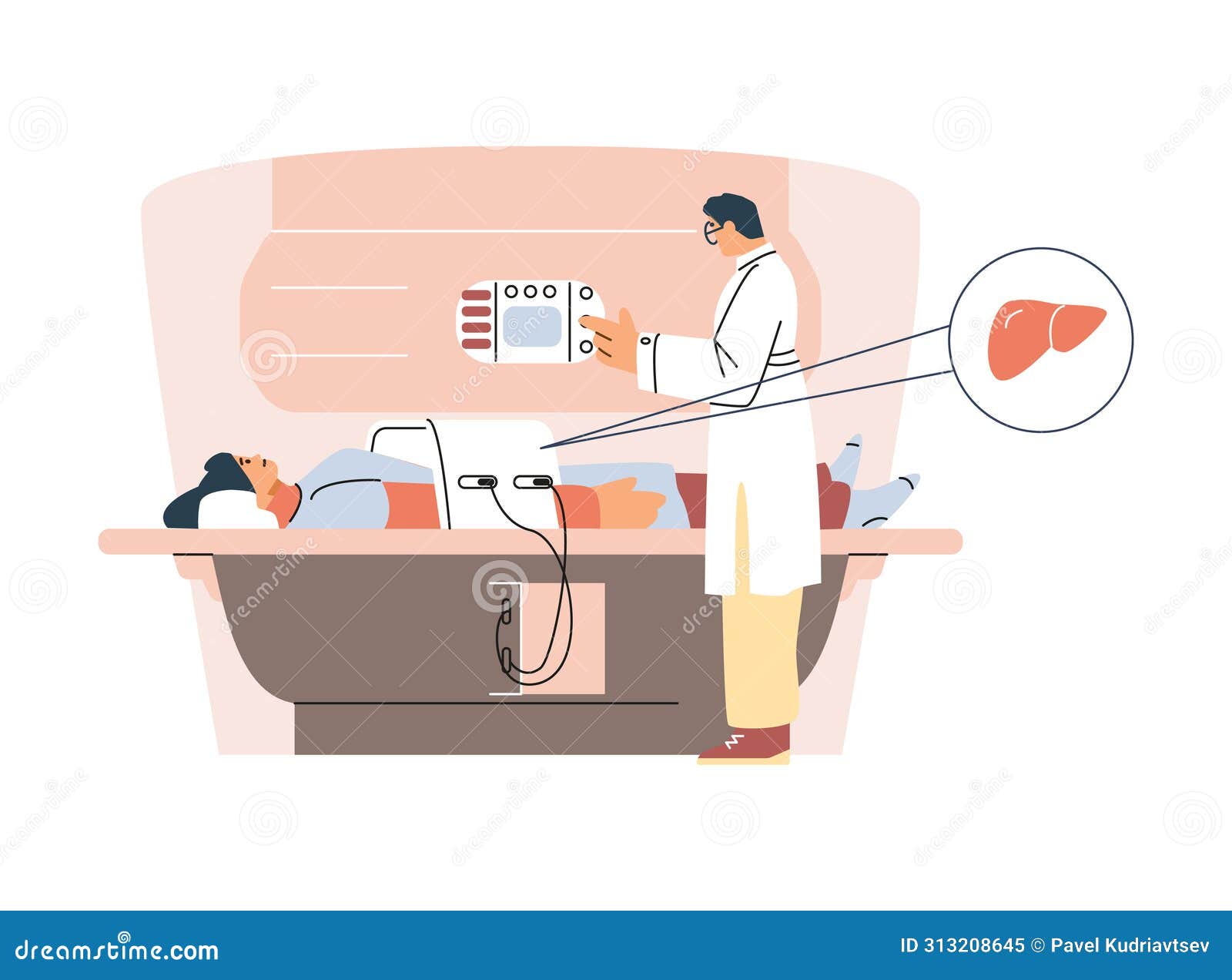 Liver CT And MRI Scan Concept Icon Vector Illustration | CartoonDealer ...