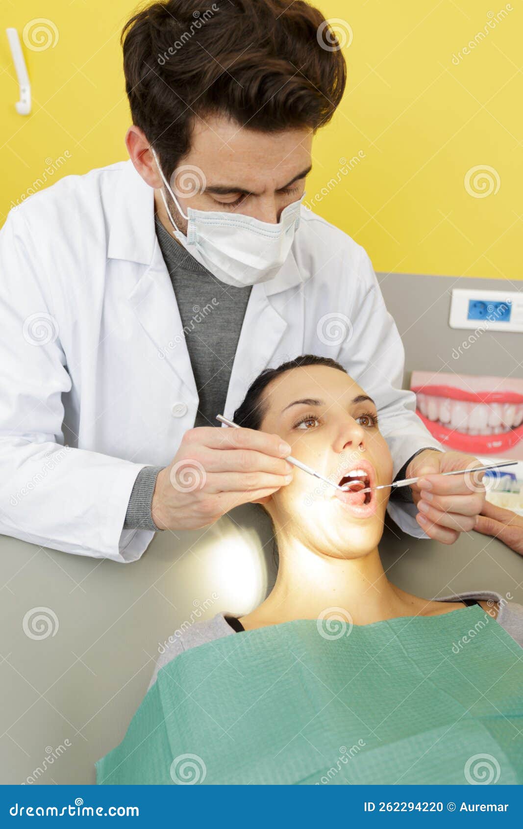 Doctor Performs Procedure for Cleaning Teeth Stock Photo - Image of ...