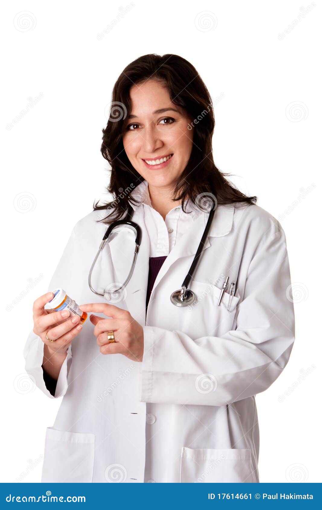 Doctor Pharmacist Explaining Medication Stock Image - Image of pens ...