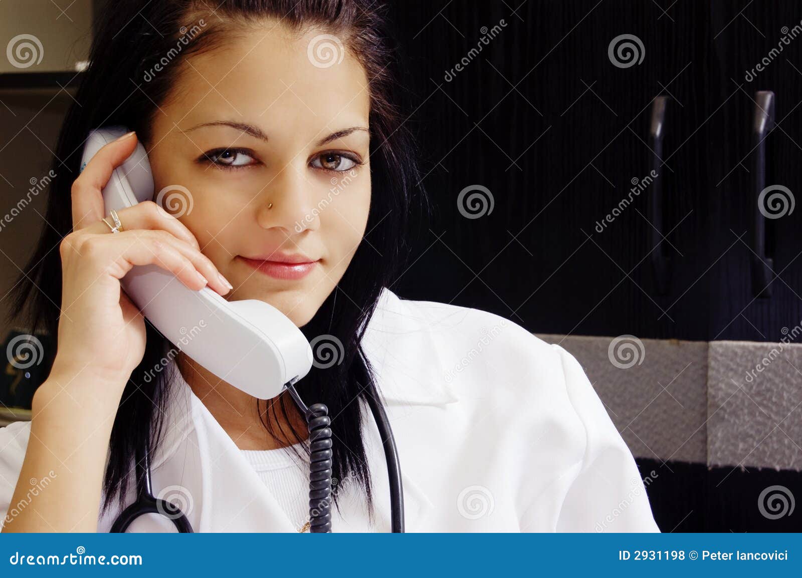 Doctor on the phone stock photo. Image of people, adult - 2931198