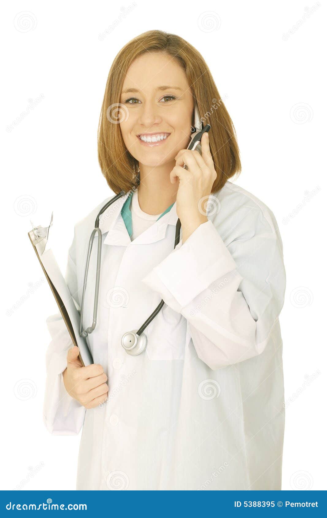Doctor on the Phone stock image. Image of medic, conversation - 5388395