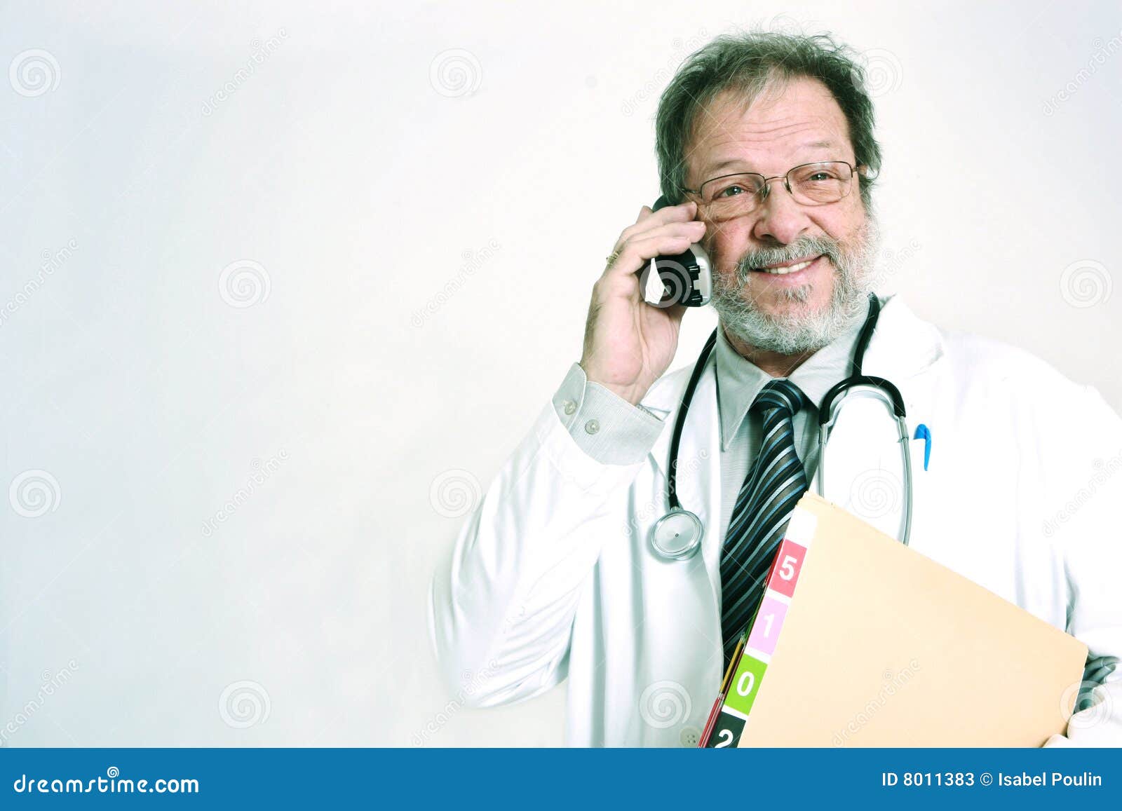 Doctor on phone stock image. Image of experience, consultation - 8011383