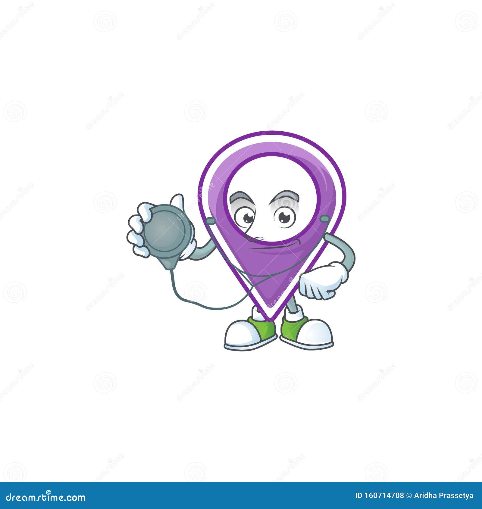 Doctor Pin Location in the a Maps Stock Vector - Illustration of ...