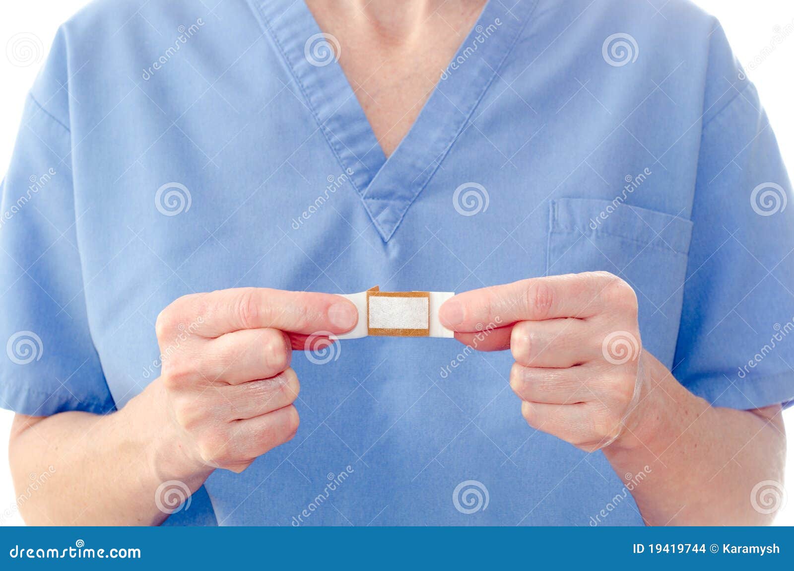 Doctor with a plaster. stock photo. Image of bandages - 19419744