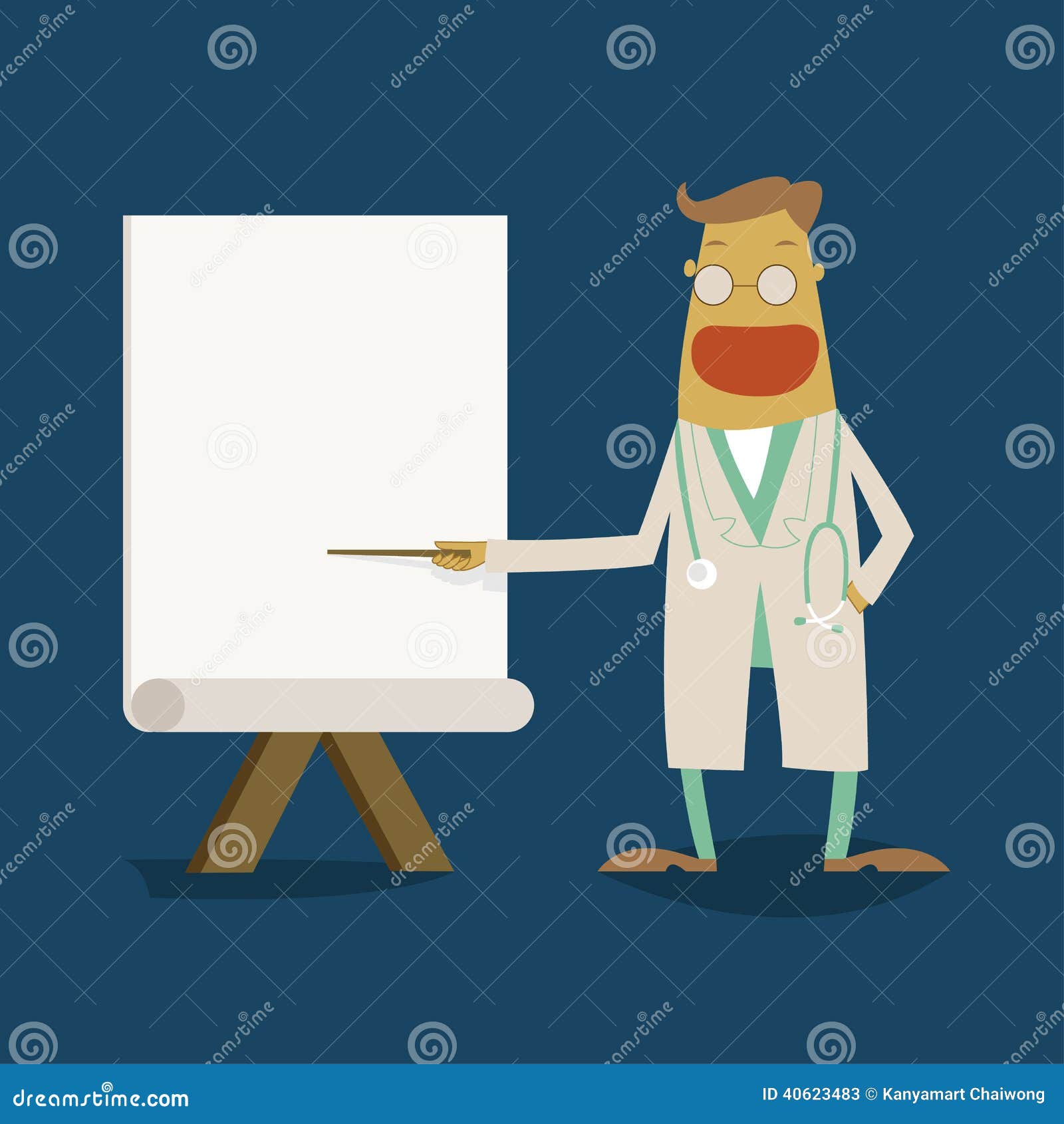 Doctor point to whiteboard stock vector. Illustration of businessman ...