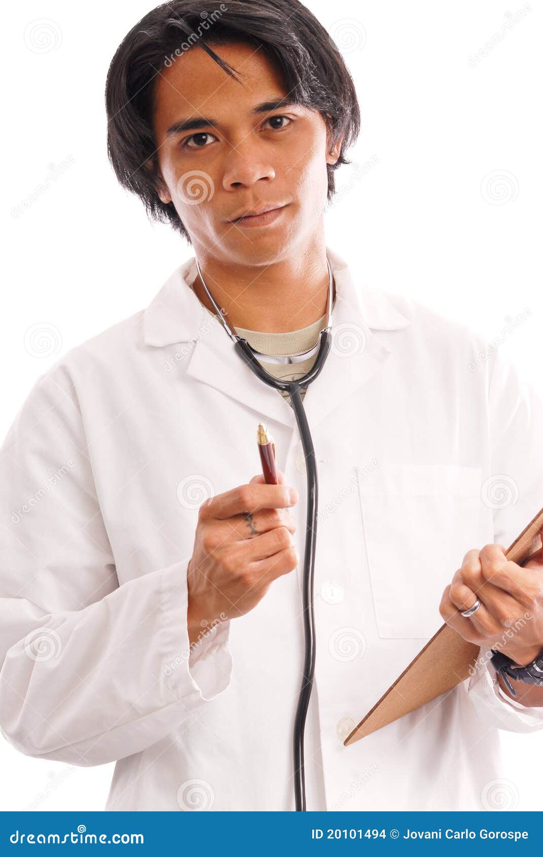 Doctor Pointing at Camera stock photo. Image of documents - 20101494