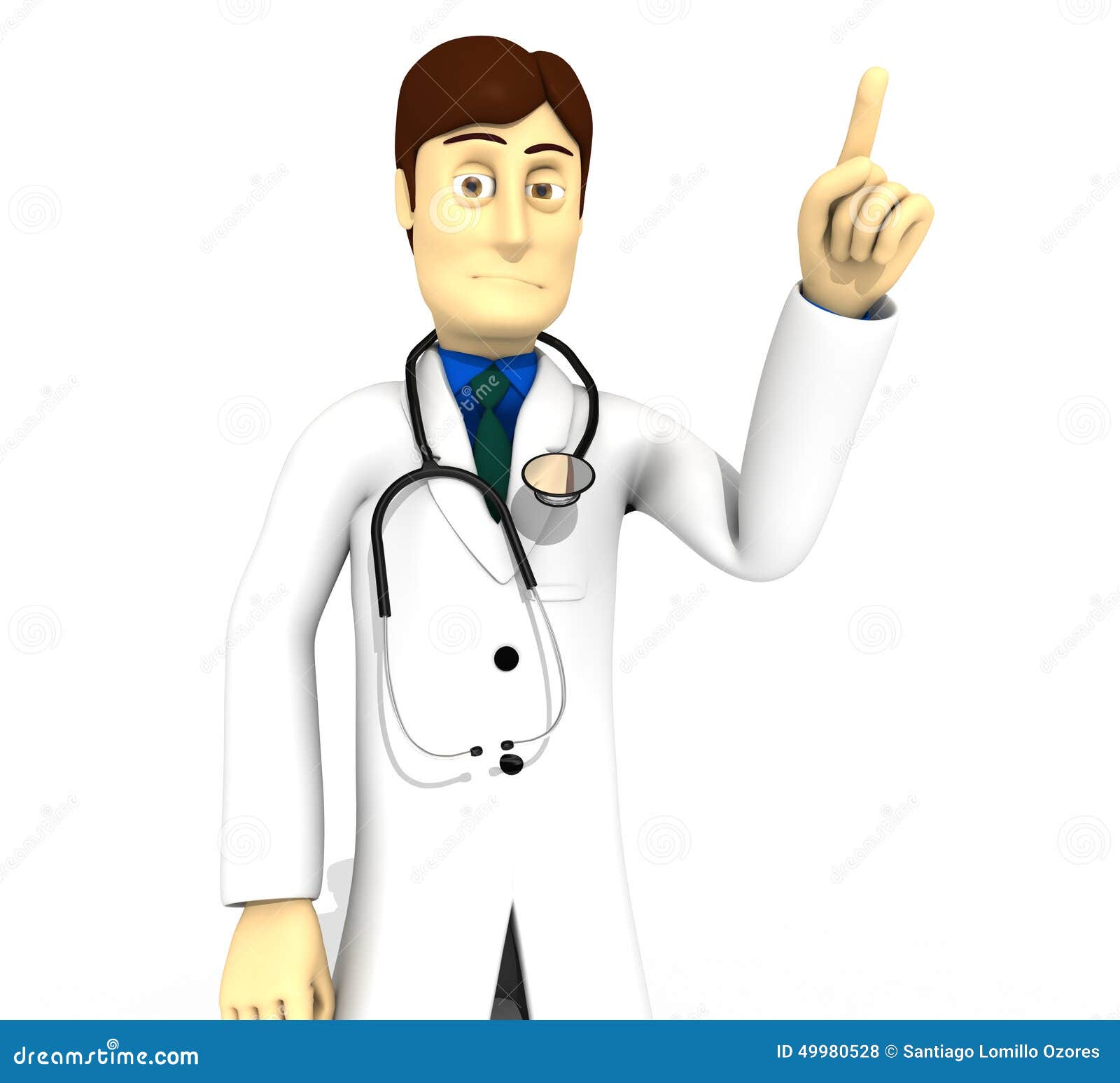 Doctor pointing stock illustration. Illustration of funny - 49980528
