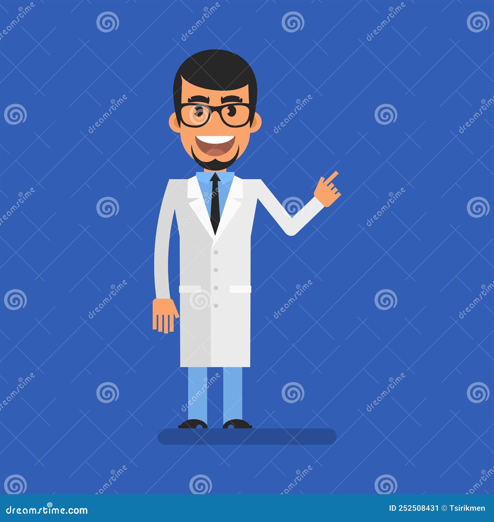 The Doctor Points To Medical Prescriptions And Recommendations Cartoon ...