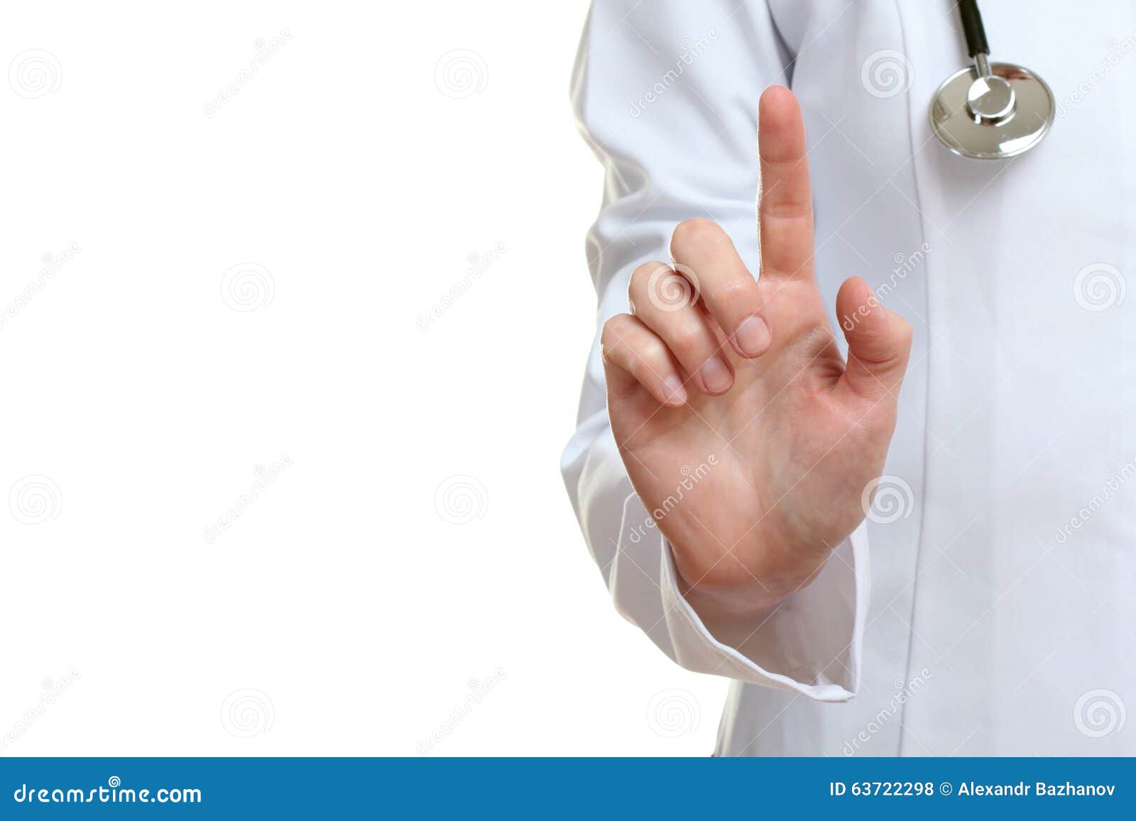 The Doctor Points His Finger Stock Photo - Image of confident, person ...