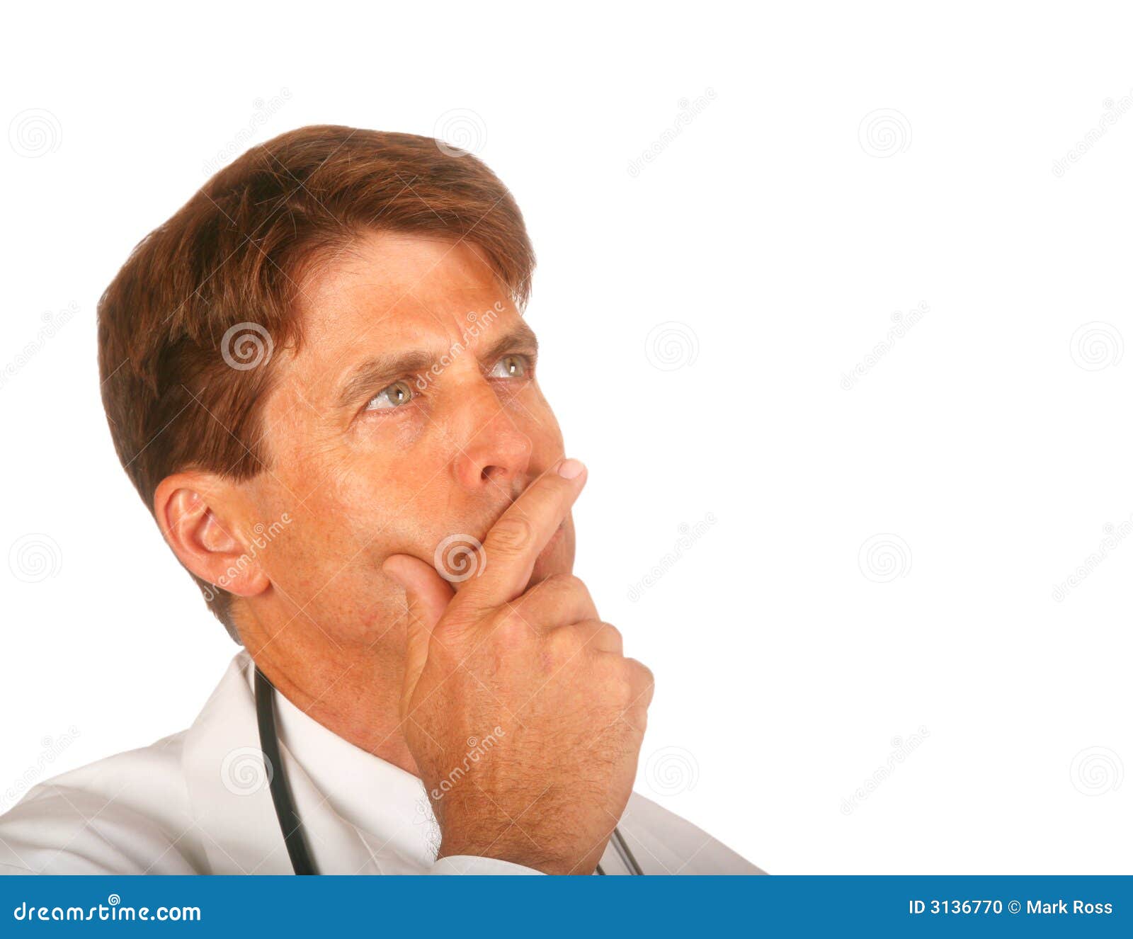 Doctor Pondering a Problem stock photo. Image of problem - 3136770