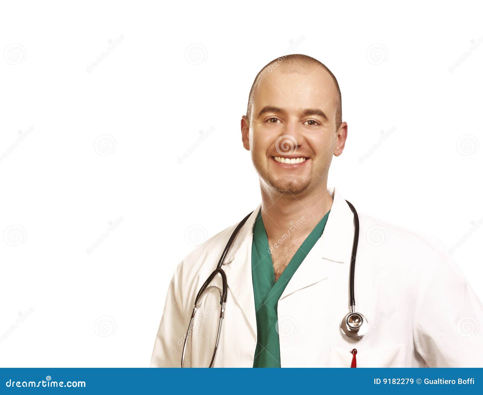 Doctor Portrait On White Background Stock Image - Image of professional ...