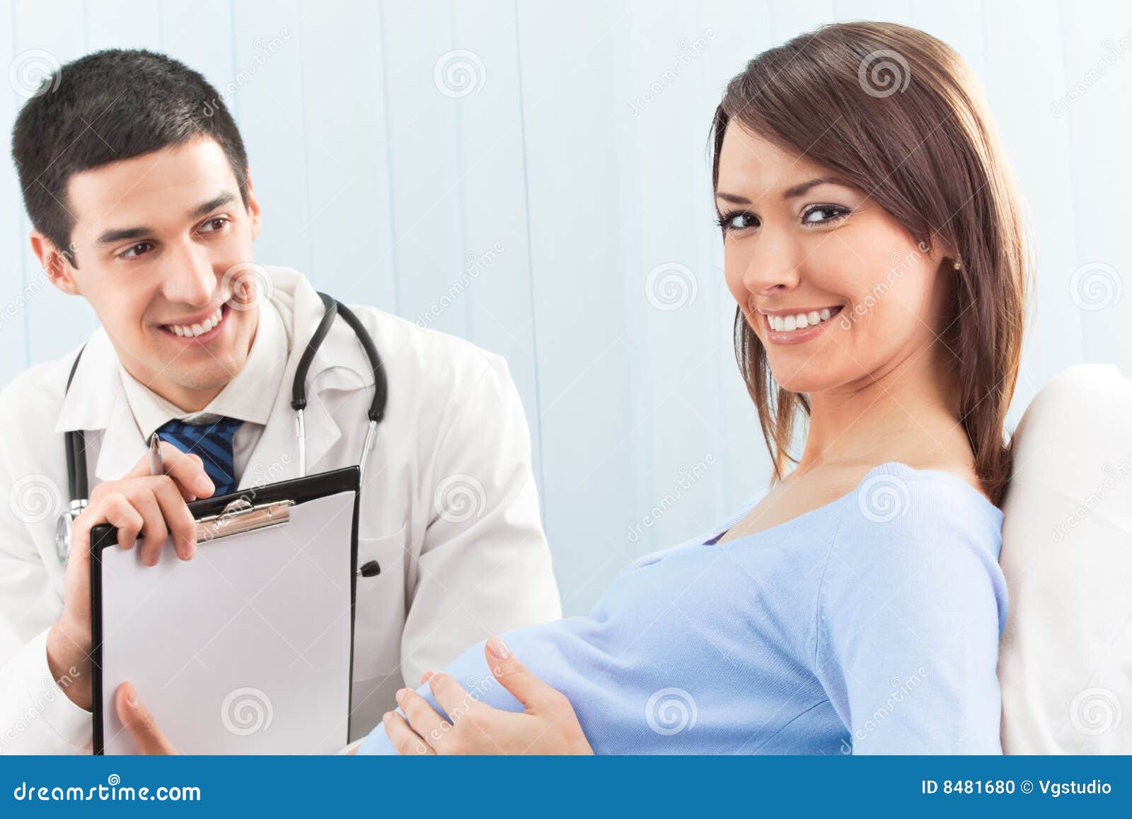 Doctor and Pregnant Patient Stock Photo - Image of female, maternal ...