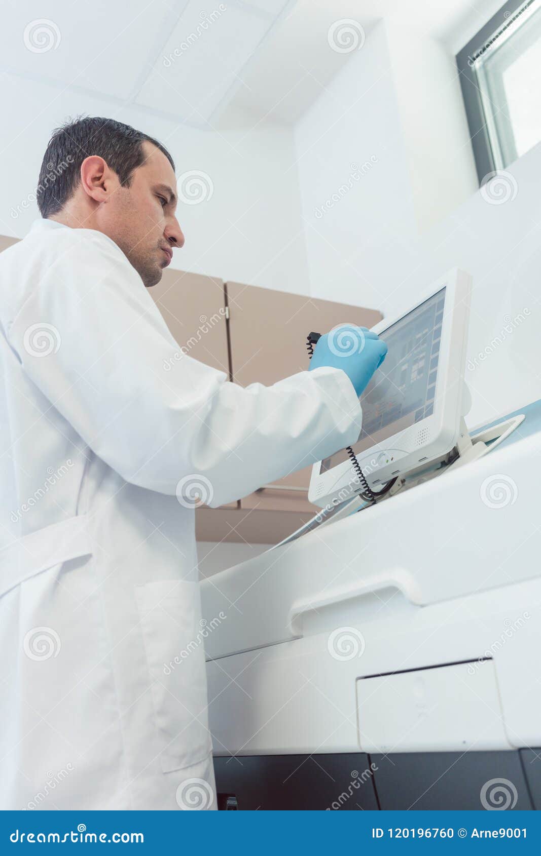 Doctor Preparing a Blood Count in the Laboratory Stock Photo - Image of ...