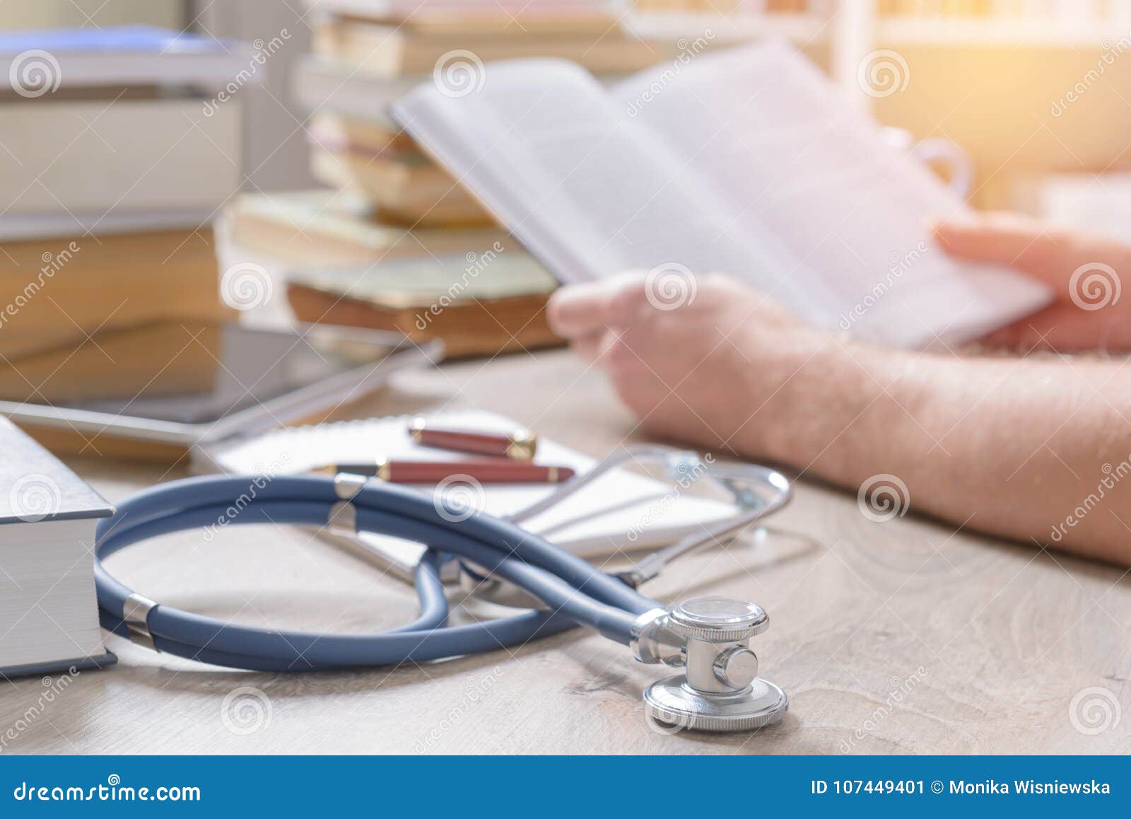 Doctor is Preparing for the Exam Stock Image - Image of equipment ...