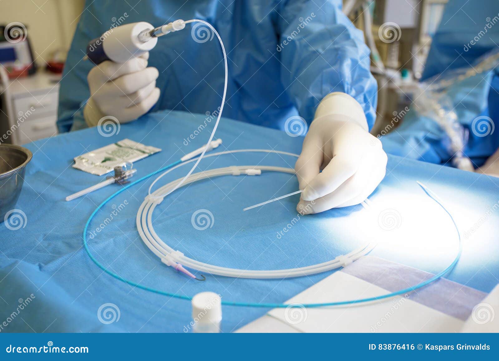 Doctor Preparing Instrument for Vein Surgery Stock Photo - Image of ...