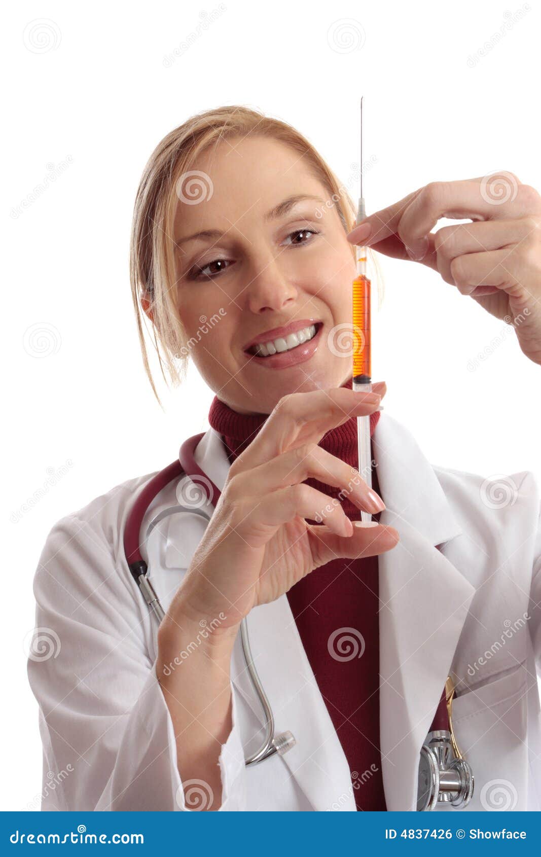 Doctor Preparing To Make Injections Of Botulinum Toxinon In Female Feet ...