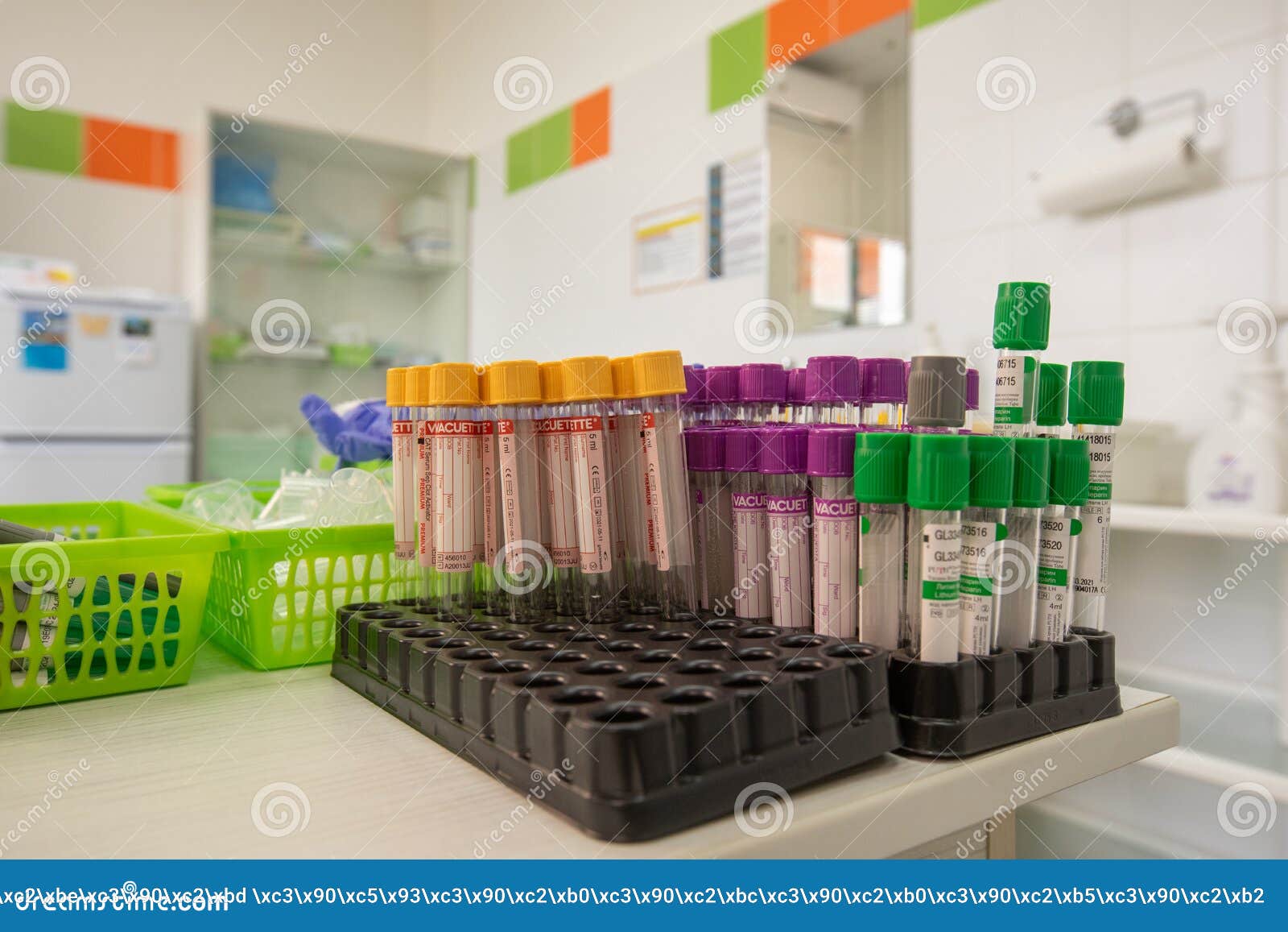 Doctor Preparing Patient for Blood Sampling. Focus on Blood Test Tools ...