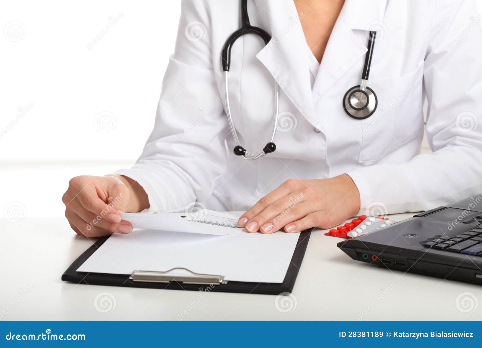 Doctor with prescription stock image. Image of medication - 28381189