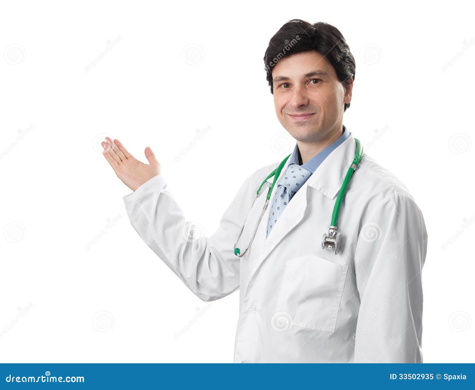 Doctor Presenting Something Stock Image - Image of nurse, background ...