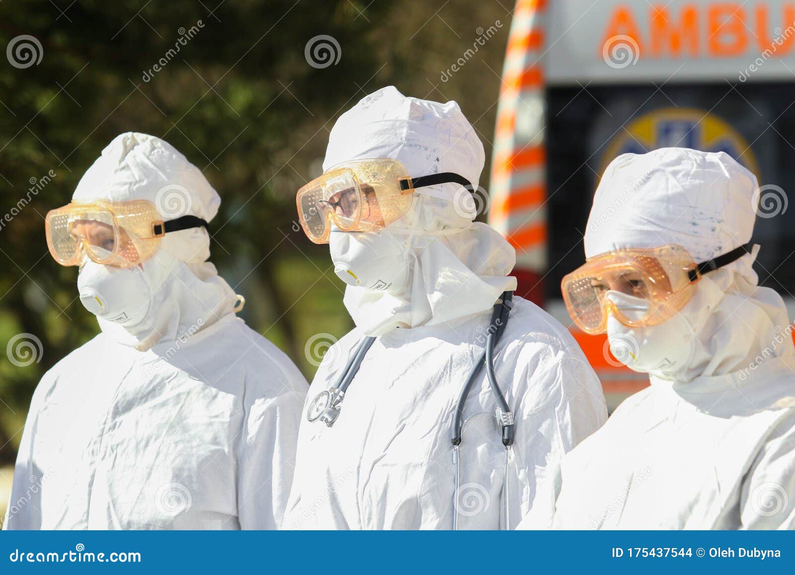 Doctor in Protective Suit during Coronavirus COVID-19 Attack in the ...