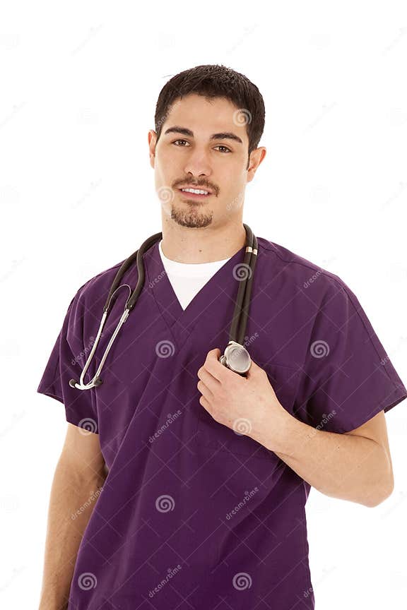 Doctor purple pose stock image. Image of health, confident - 19299527